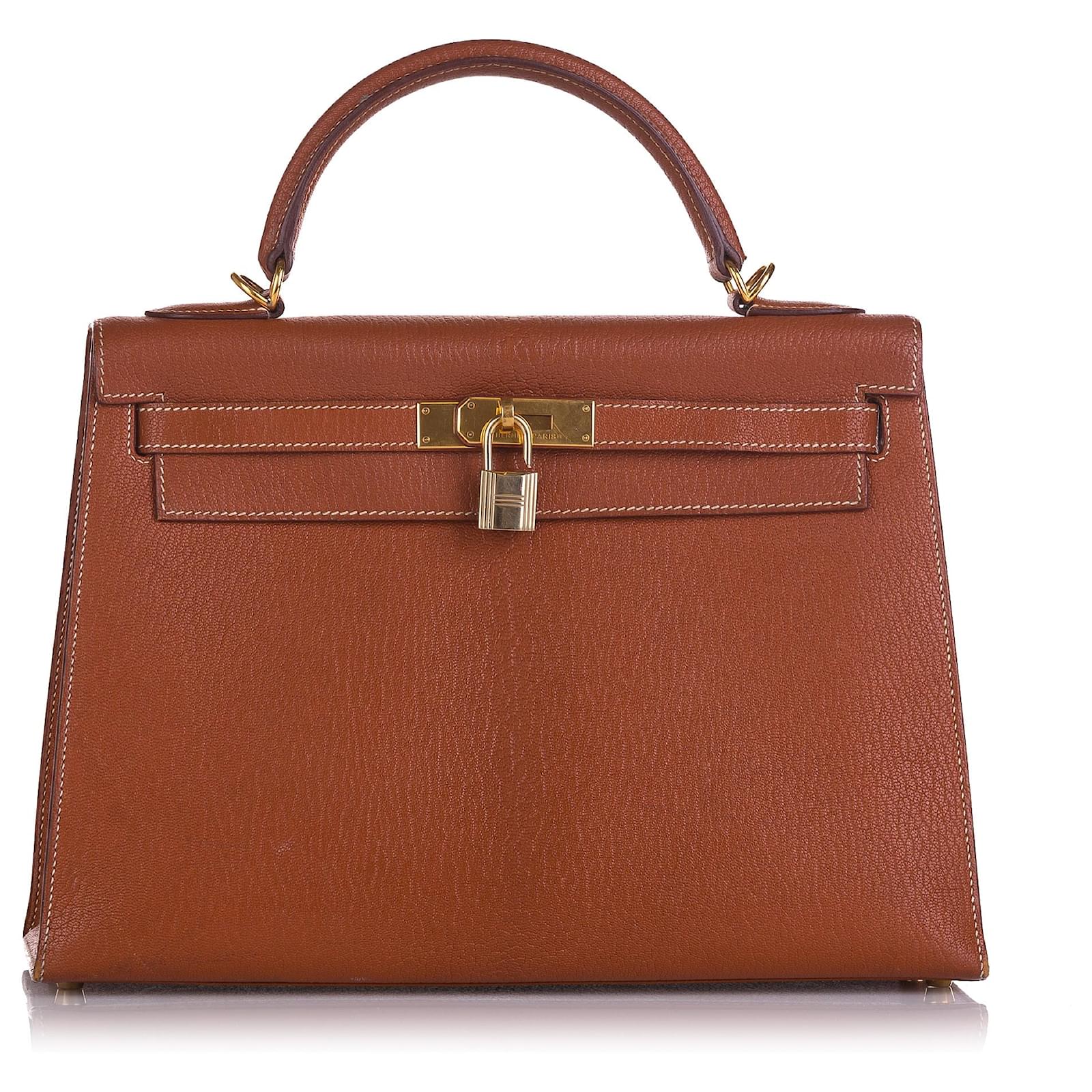 Hermès Brun Chevre De Coromandel Kelly Sellier 32 Cuir Chèvre Marron ...