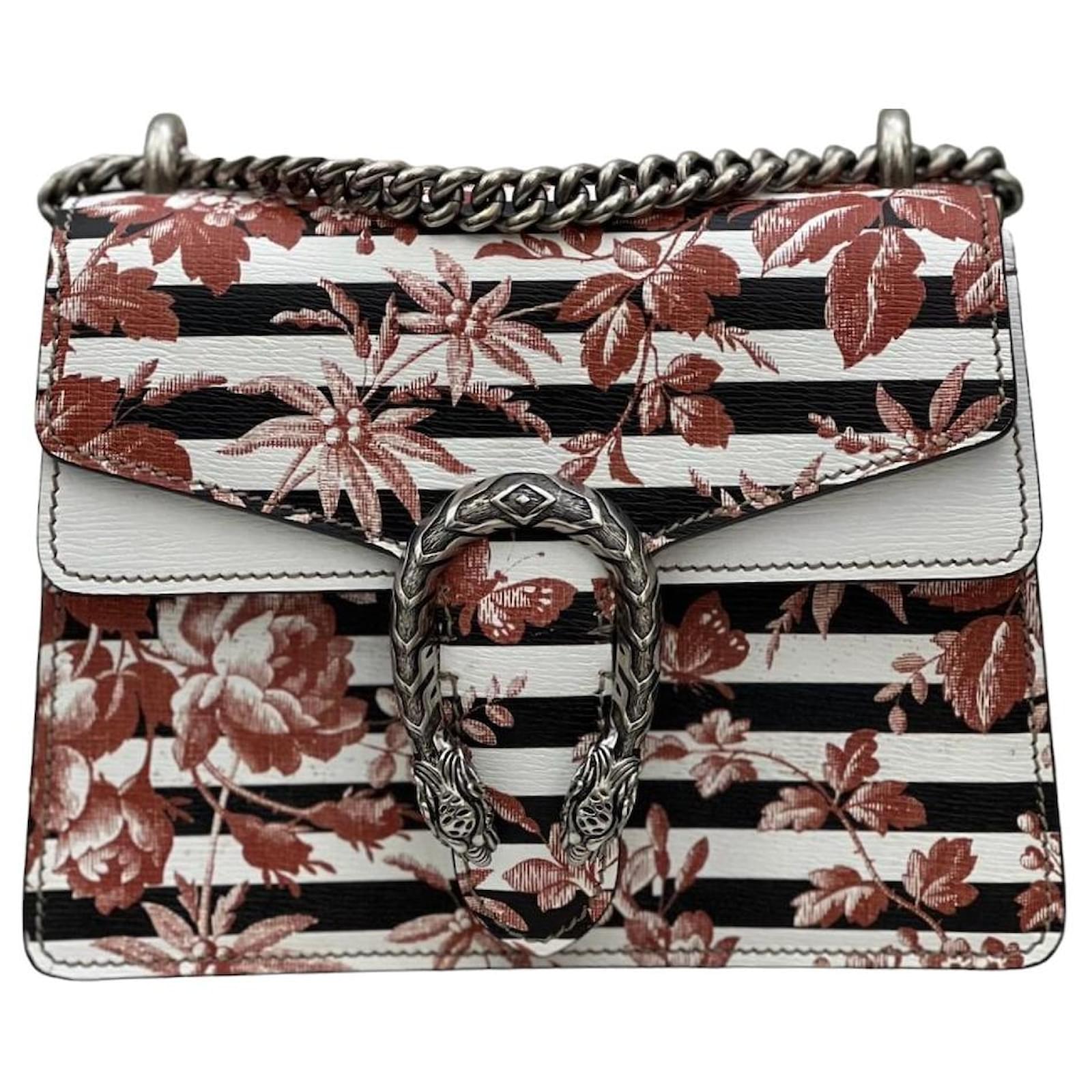 Dionysus Gucci Handbags Black White Leather ref.721385 - Joli Closet