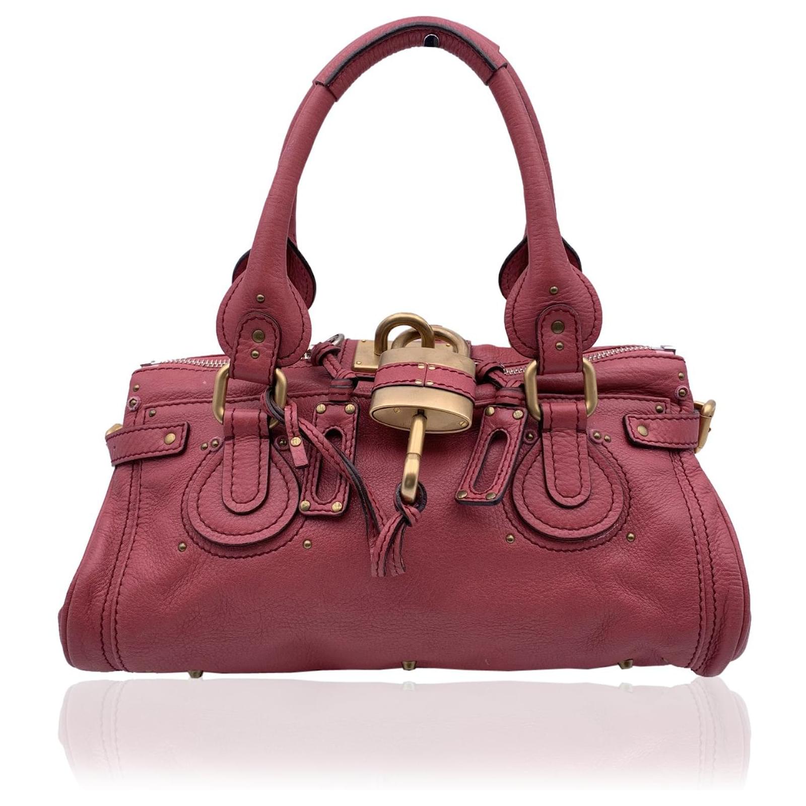 Chloé Rosa Leder Paddington Bag Tote Satchel Handtasche Pink ref.722854 ...