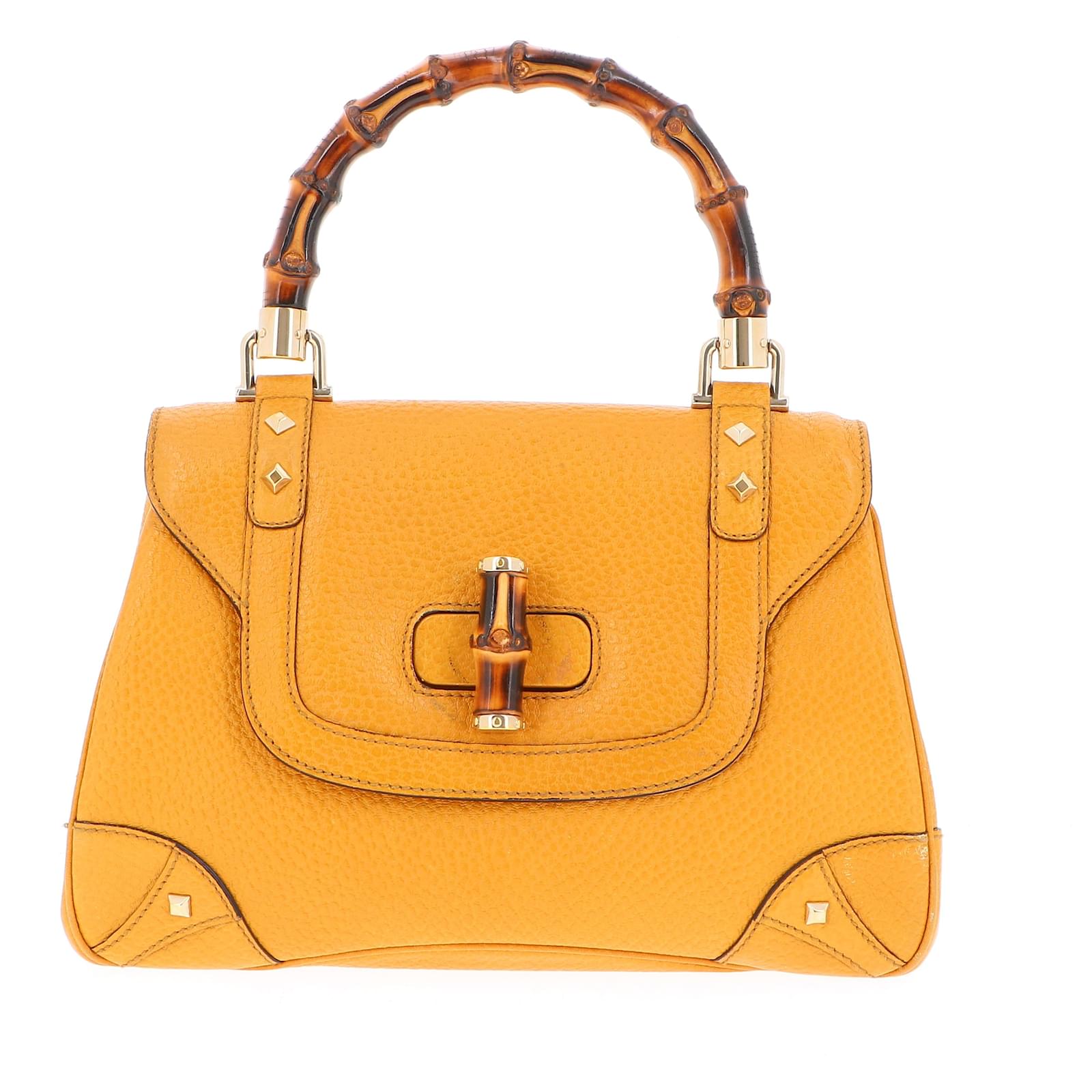 Gucci Bamboo Yellow Leather ref.723959 - Joli Closet