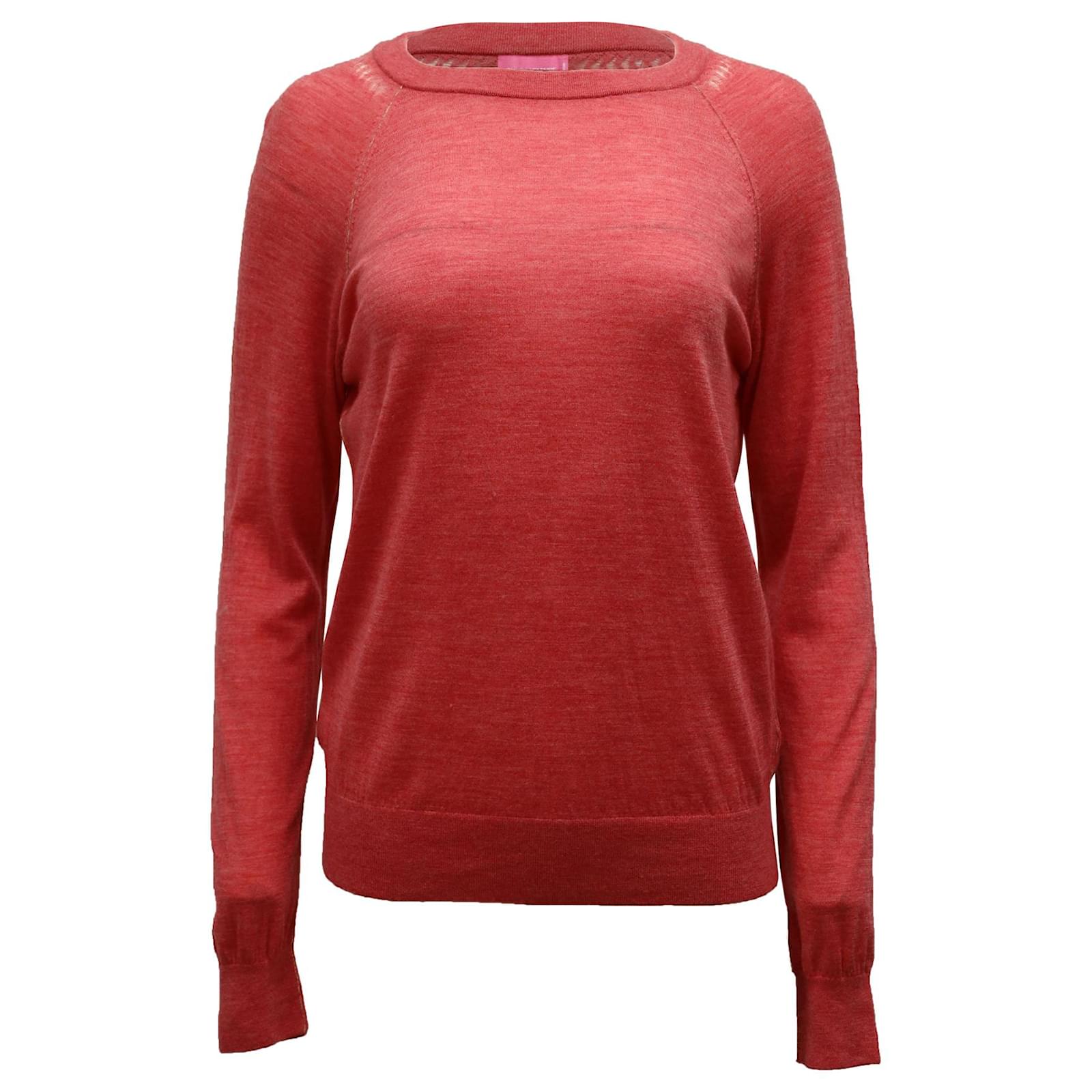 Zadig & Voltaire Knitted Crewneck Sweater in Red Merino Wool ref.724216 ...