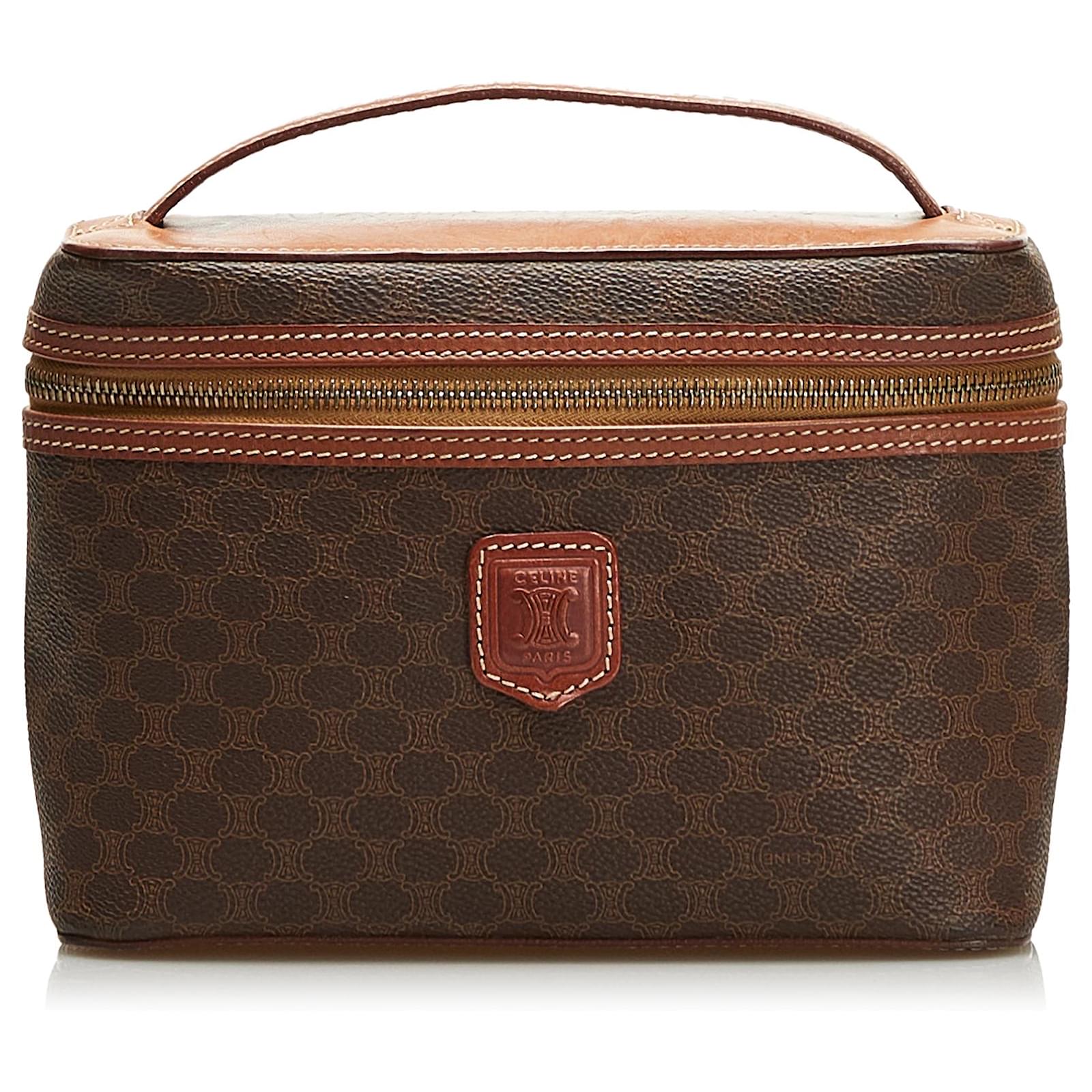 Céline Celine Brown Macadam Vanity Bag Cloth Cloth ref.724358 - Joli Closet