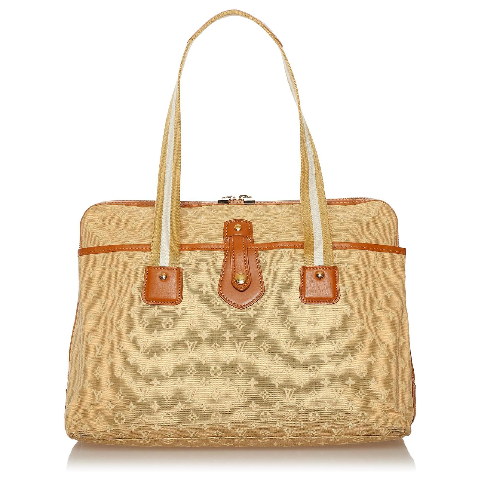 Louis Vuitton Brown Monogram Mini Lin Sac Mary Kate Marrone Beige Tela ...