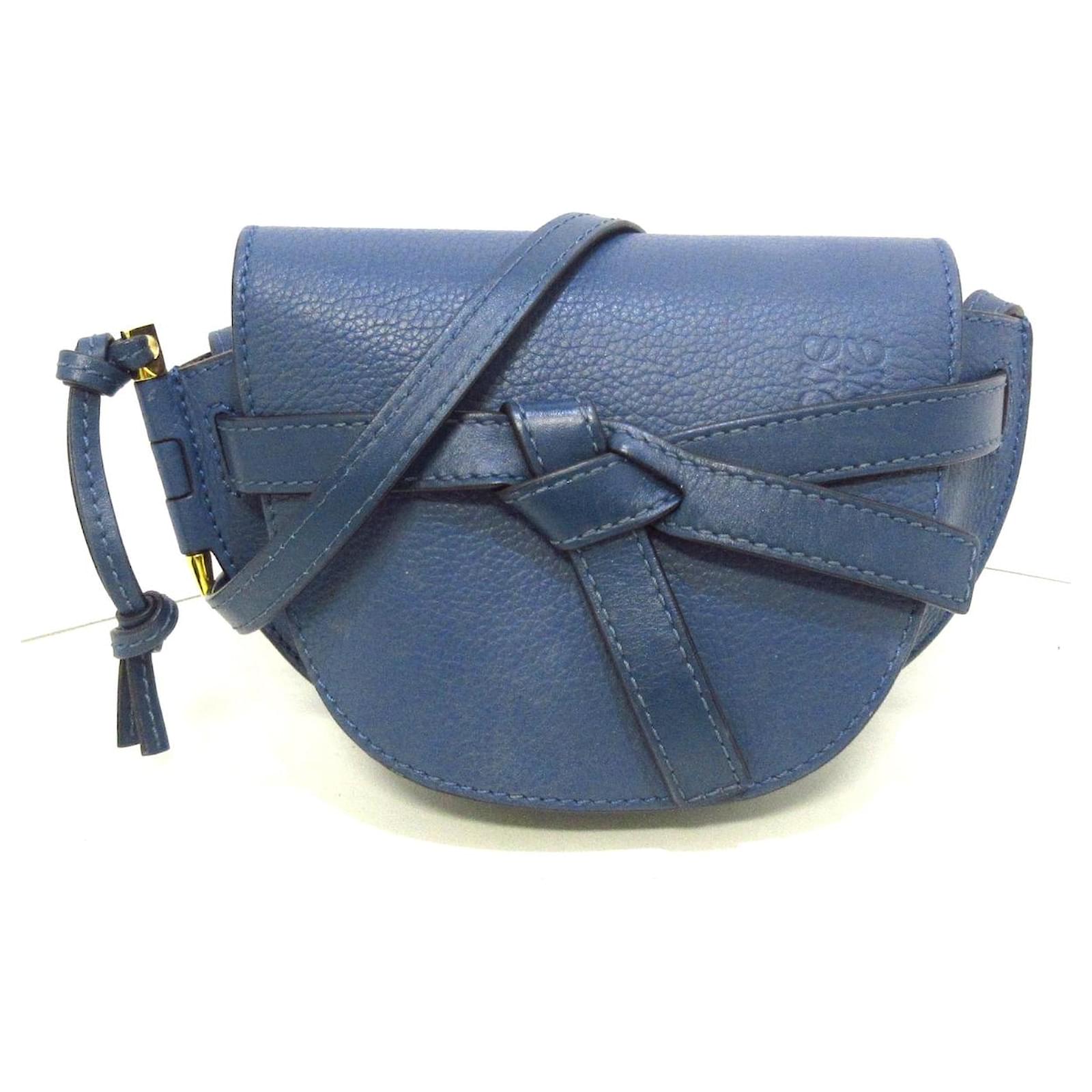 Loewe Gate Blue Leather ref.725512 - Joli Closet
