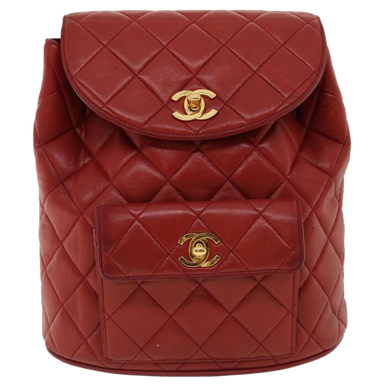 Chanel Duma Red Leather ref.725588 - Joli Closet