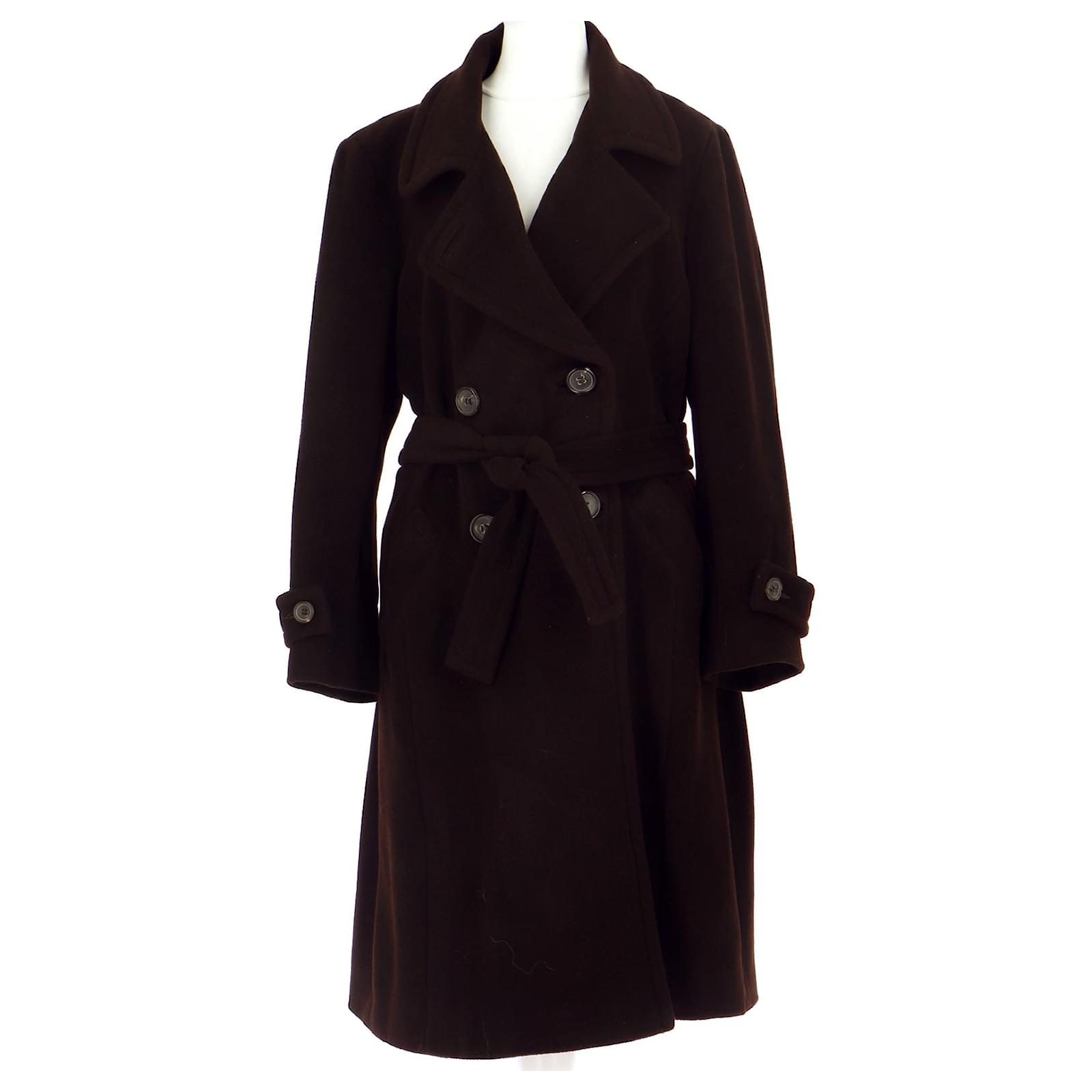 Gerard Darel Coat Chocolate Wool ref.725681 - Joli Closet