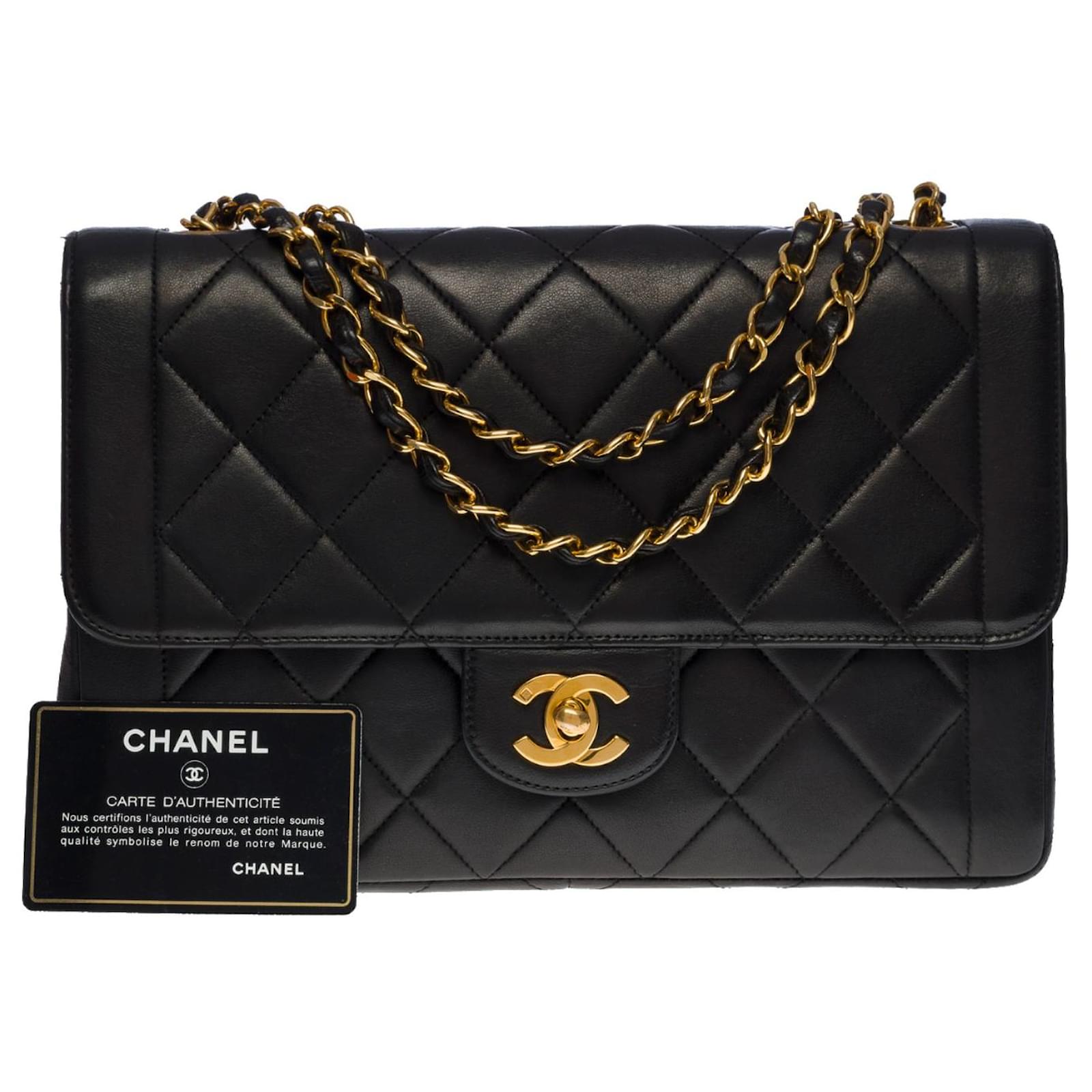 Superb Chanel Timeless/Classique single flap bag handbag in black ...