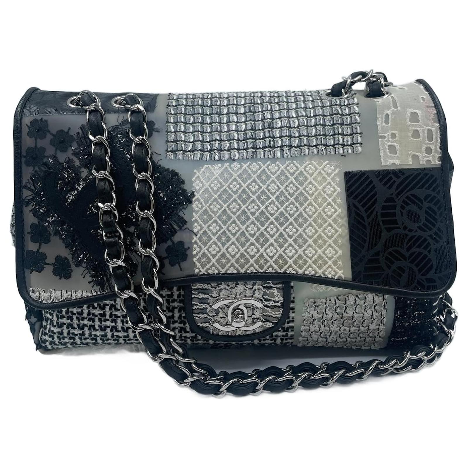 Black Fabric Chanel Flap Bag Cloth ref.726112 - Joli Closet
