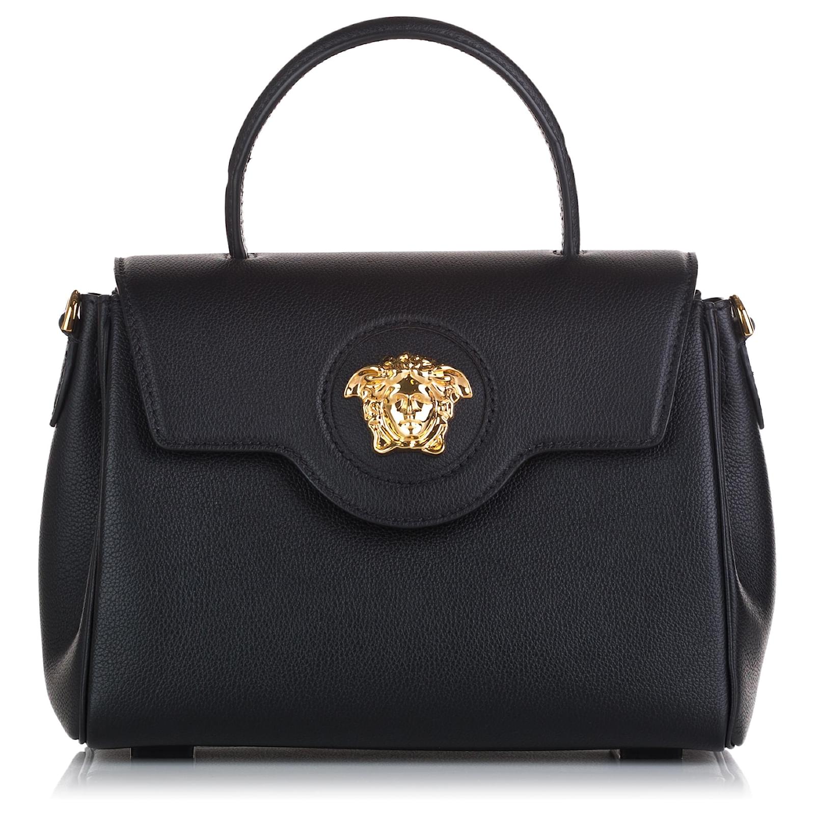 Versace Black Medium Leather La Medusa Pony-style calfskin ref.726262 ...