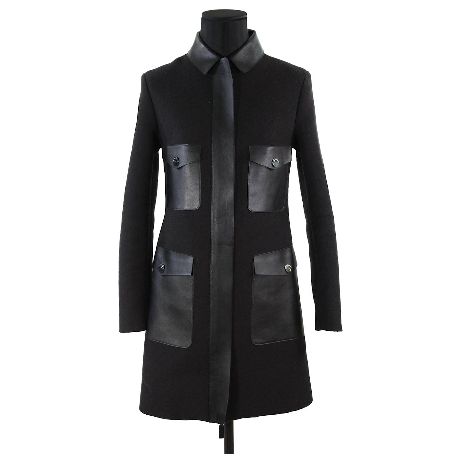 Longchamp coat 36 Black Cotton ref.726759 - Joli Closet