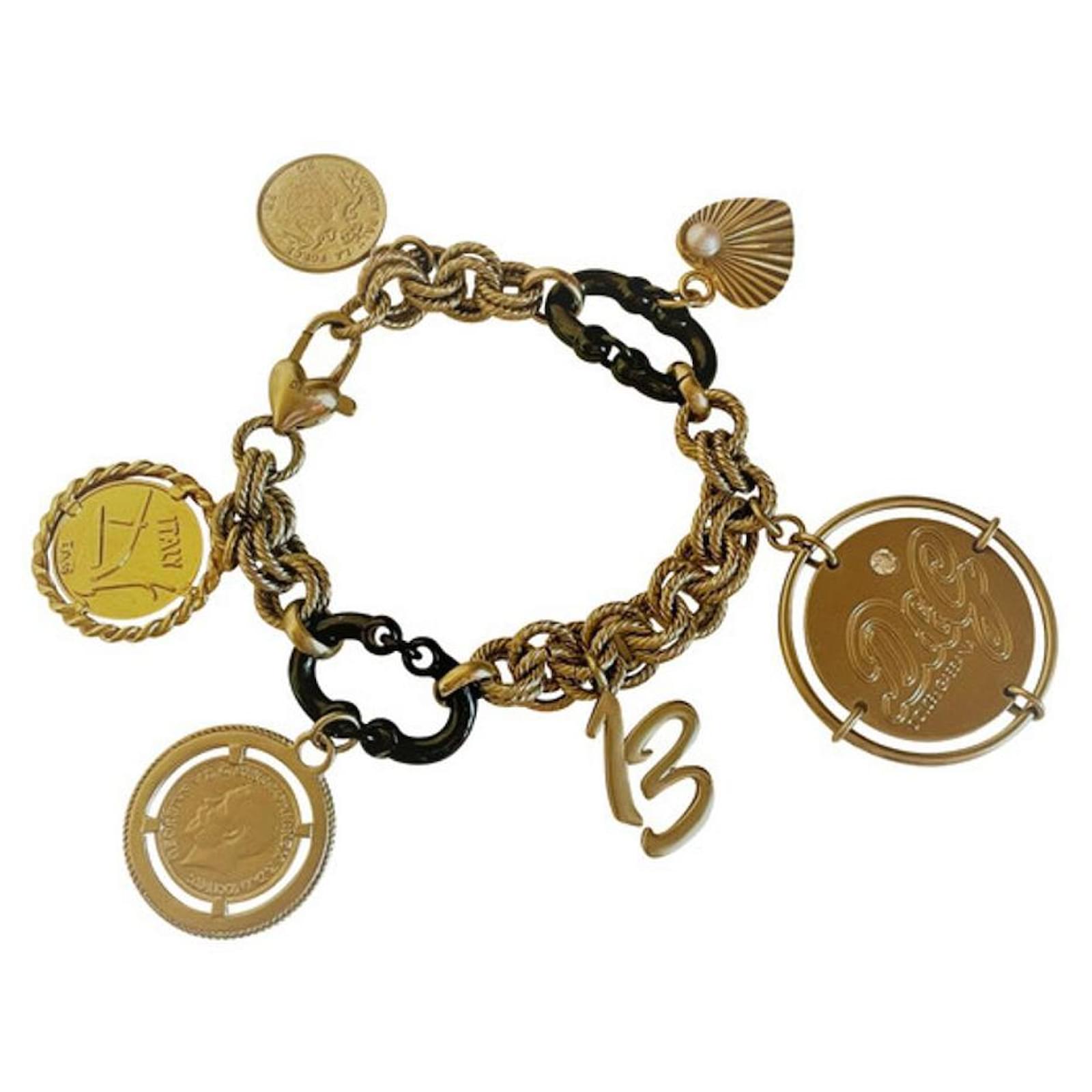 Dolce & Gabbana "Token money" golden bracelet Steel ref.727028 - Joli ...