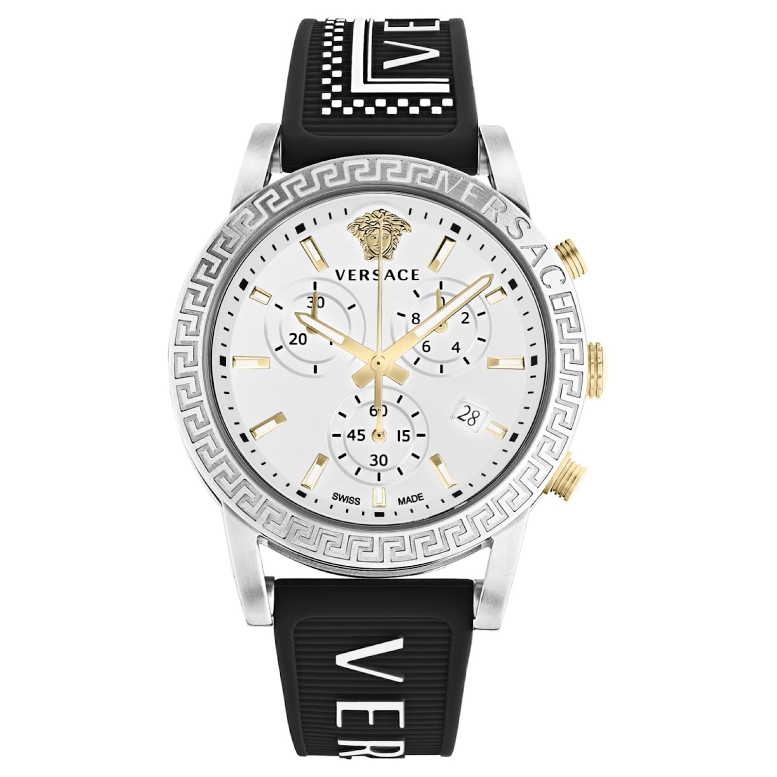 Versace Sport Tech Strap Watch Silvery ref.727344 - Joli Closet
