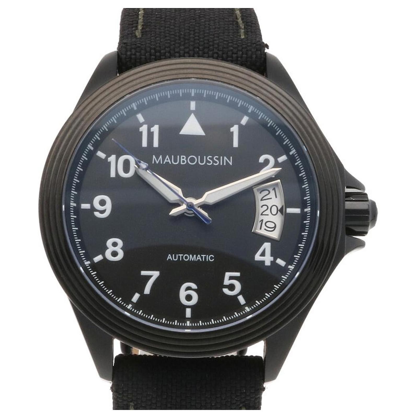 Mauboussin The Hour of Peace Watch Black Steel ref.727560 - Joli Closet