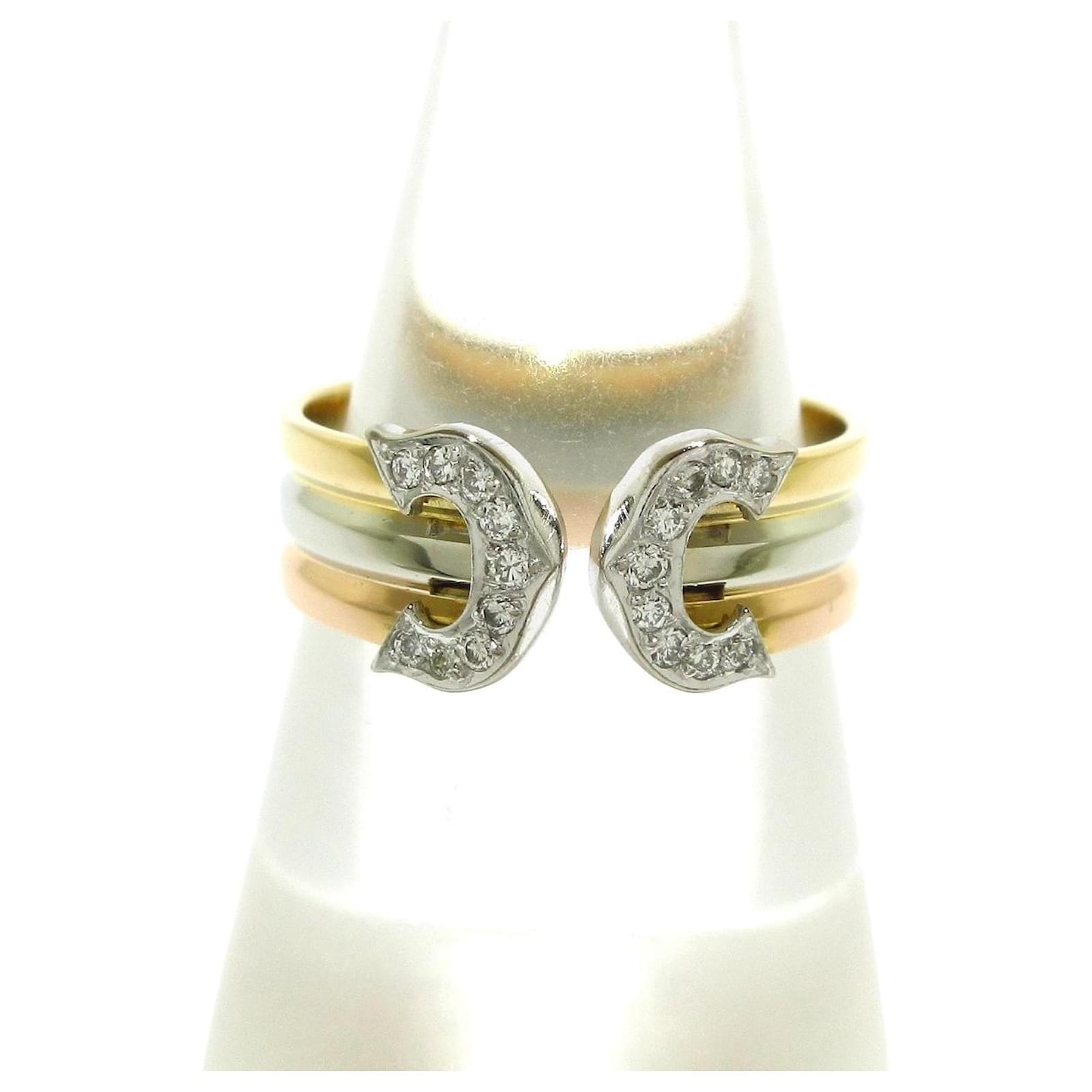 cartier 2C C2 Or jaune Doré ref.728122 - Joli Closet