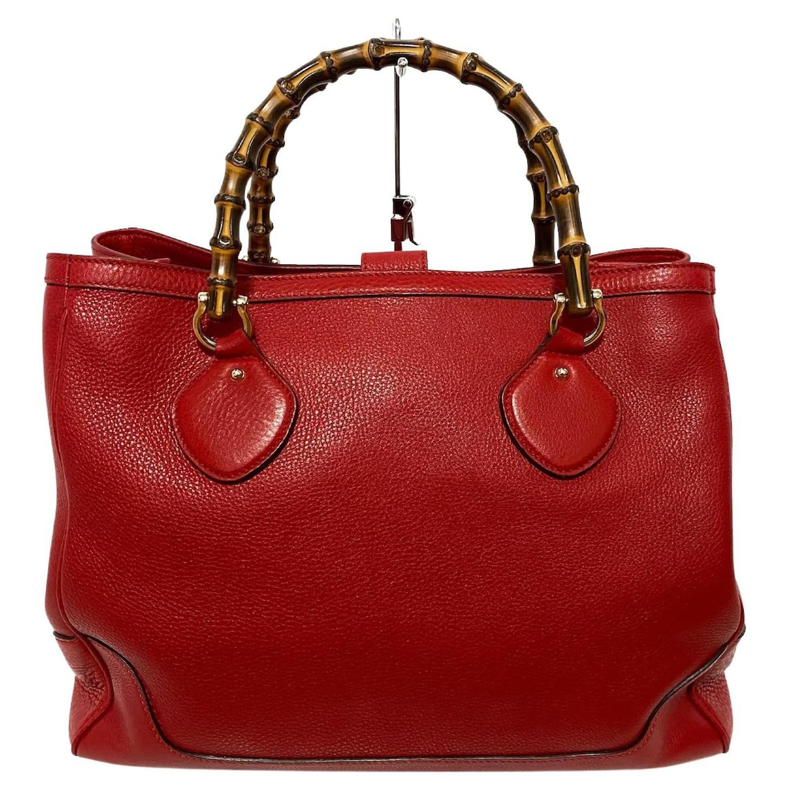 Gucci Bamboo Red Leather ref.728135 - Joli Closet