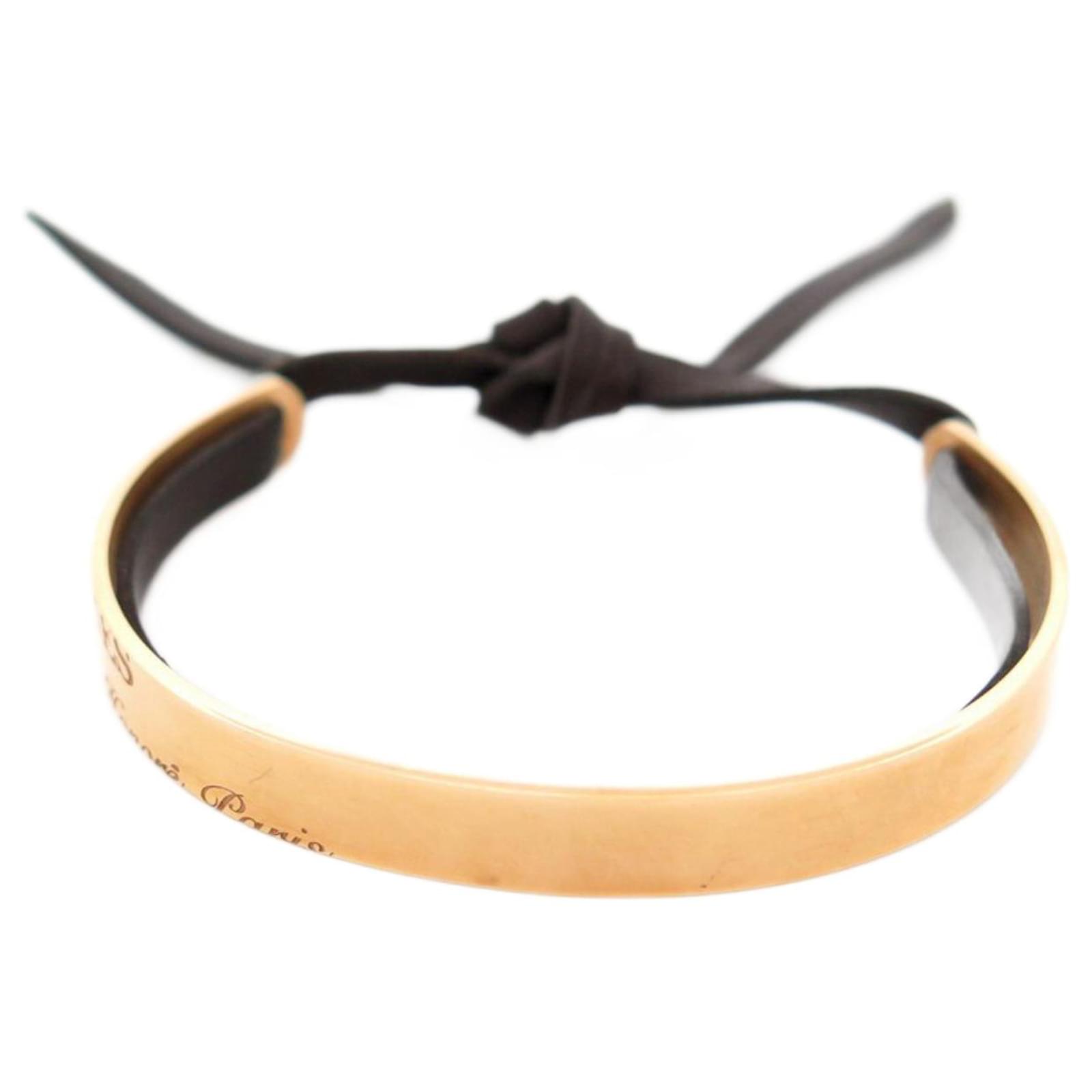 Hermès NEW HERMES CARTRIDGE RING BRACELET IN YELLOW GOLD 18K AND ...