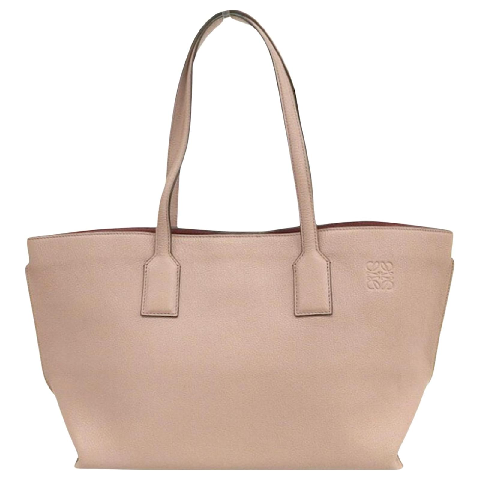 Loewe T shopper Beige Leather ref.728877 - Joli Closet