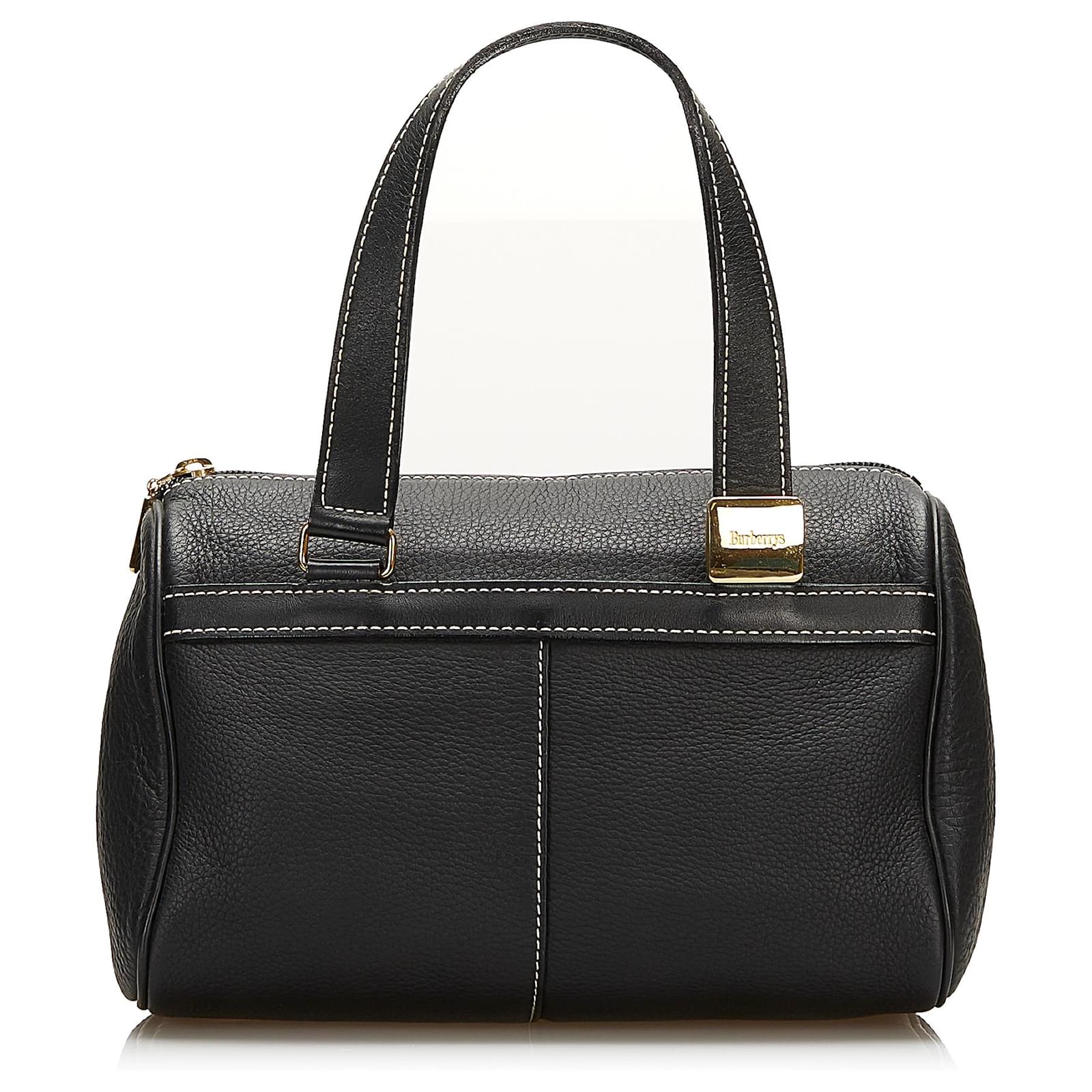 Burberry Black Leather Boston Bag Pony-style calfskin ref.729228 - Joli ...