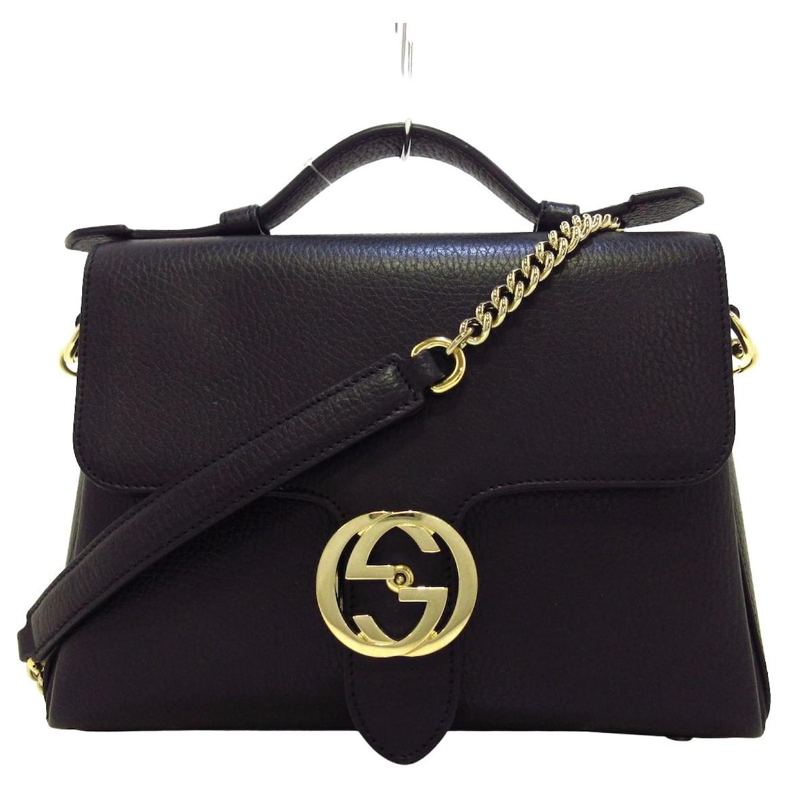 Gucci Interlocking G Black Leather ref.729304 - Joli Closet