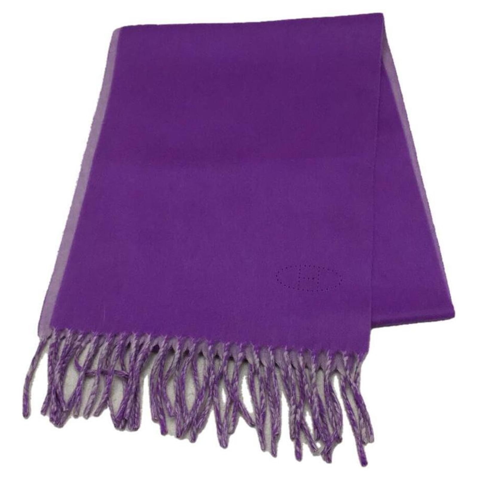 Hermès HERMES Muffler Purple Cashmere ref.730380 - Joli Closet