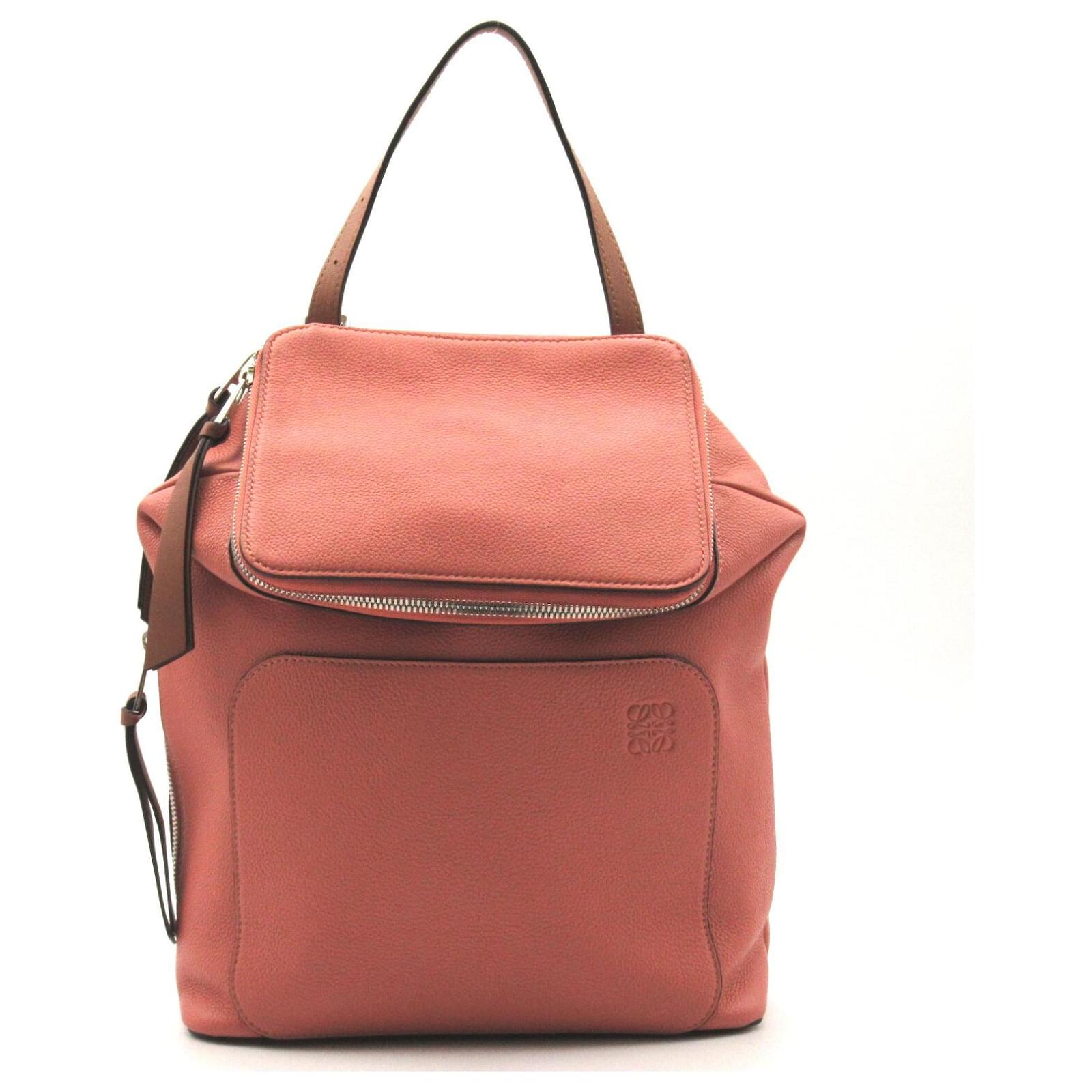 Sac à dos Loewe Cuir Rose Bijouterie argentée ref.730527 - Joli Closet