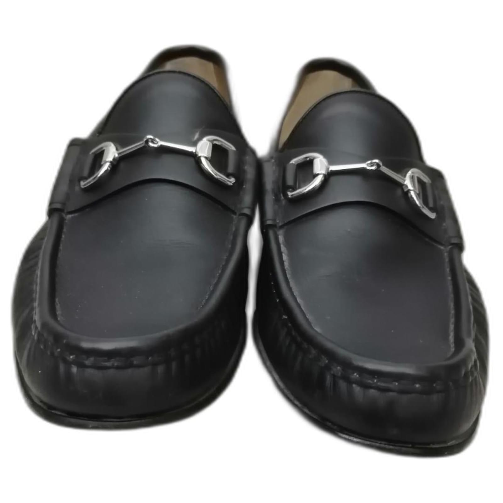 Gucci Mocassins Cuir Noir ref.731117 - Joli Closet