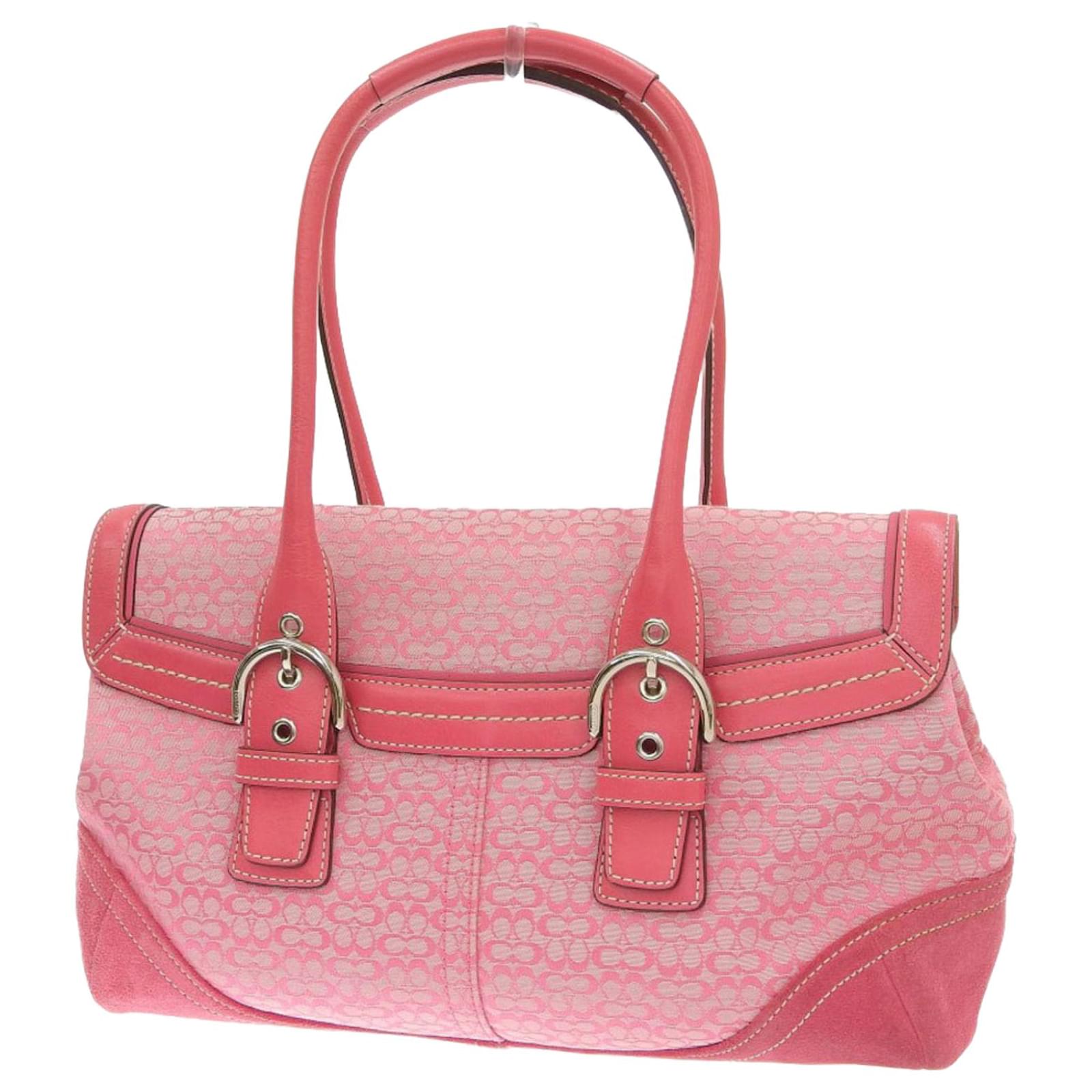 Coach Signature Pink Cloth ref.731315 - Joli Closet