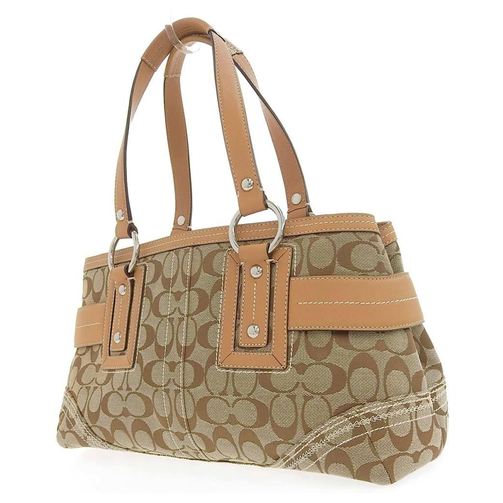 Coach Signature Beige Cloth ref.731630 - Joli Closet