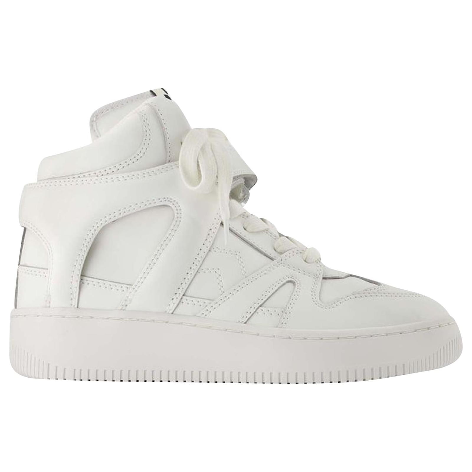 Isabel Marant Brooklee Sneakers in White Leather ref.732333 - Joli Closet