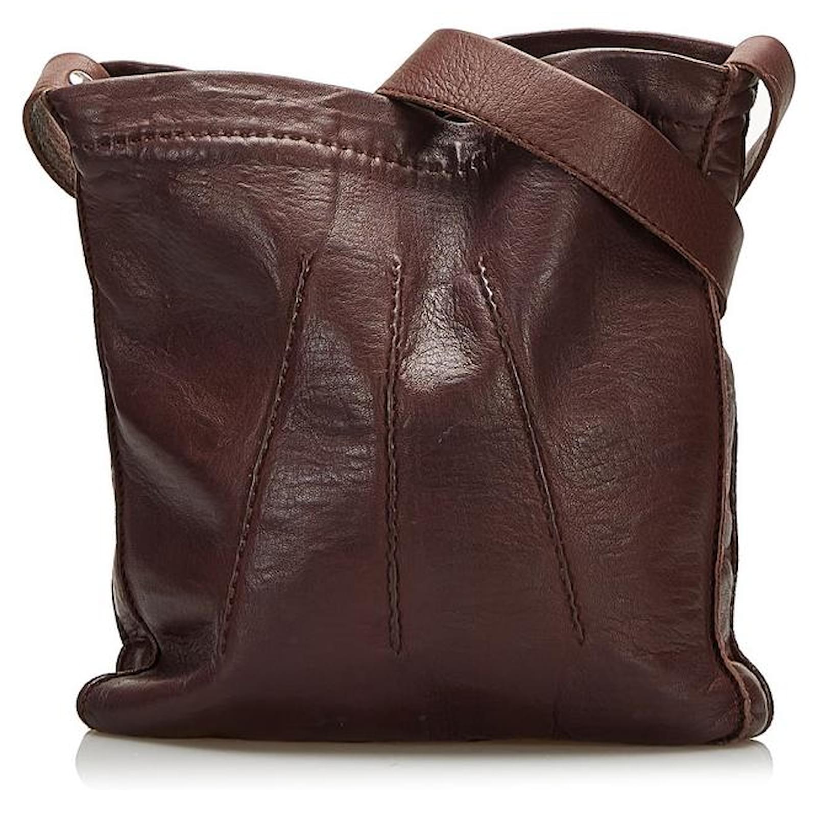 Hermès Bandolera Milo Toudou Castaño Becerro ref.734620 - Joli Closet