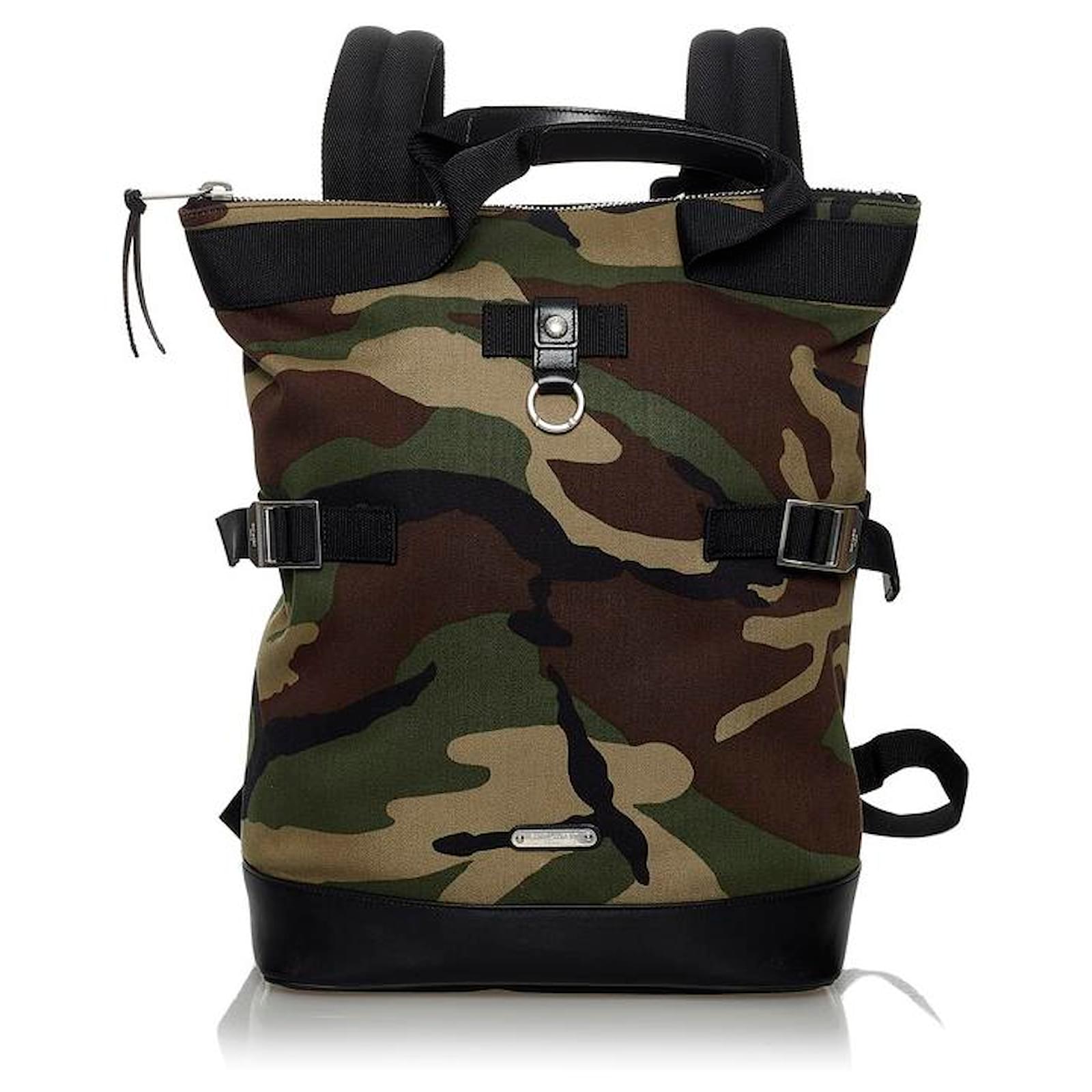 Yves Saint Laurent Camouflage Canvas Backpack Multiple colors Cloth ref ...