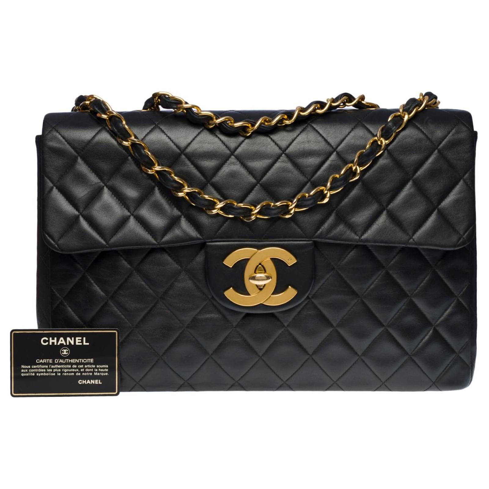 Majestueux Sac à main Chanel Timeless/Classique Maxi Jumbo single flap ...