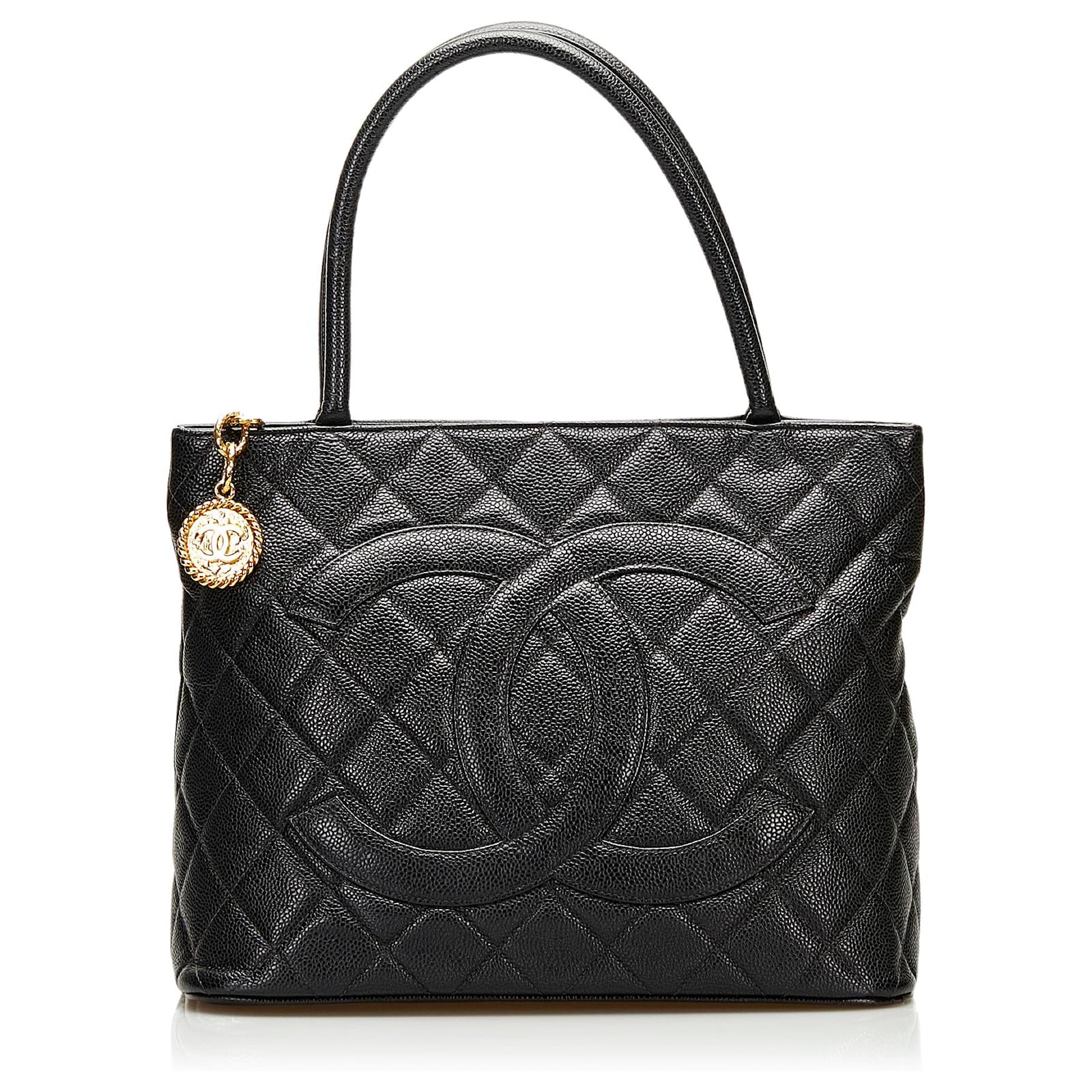 Chanel Black Caviar Medallion Tote Bag Leather ref.736760 - Joli Closet
