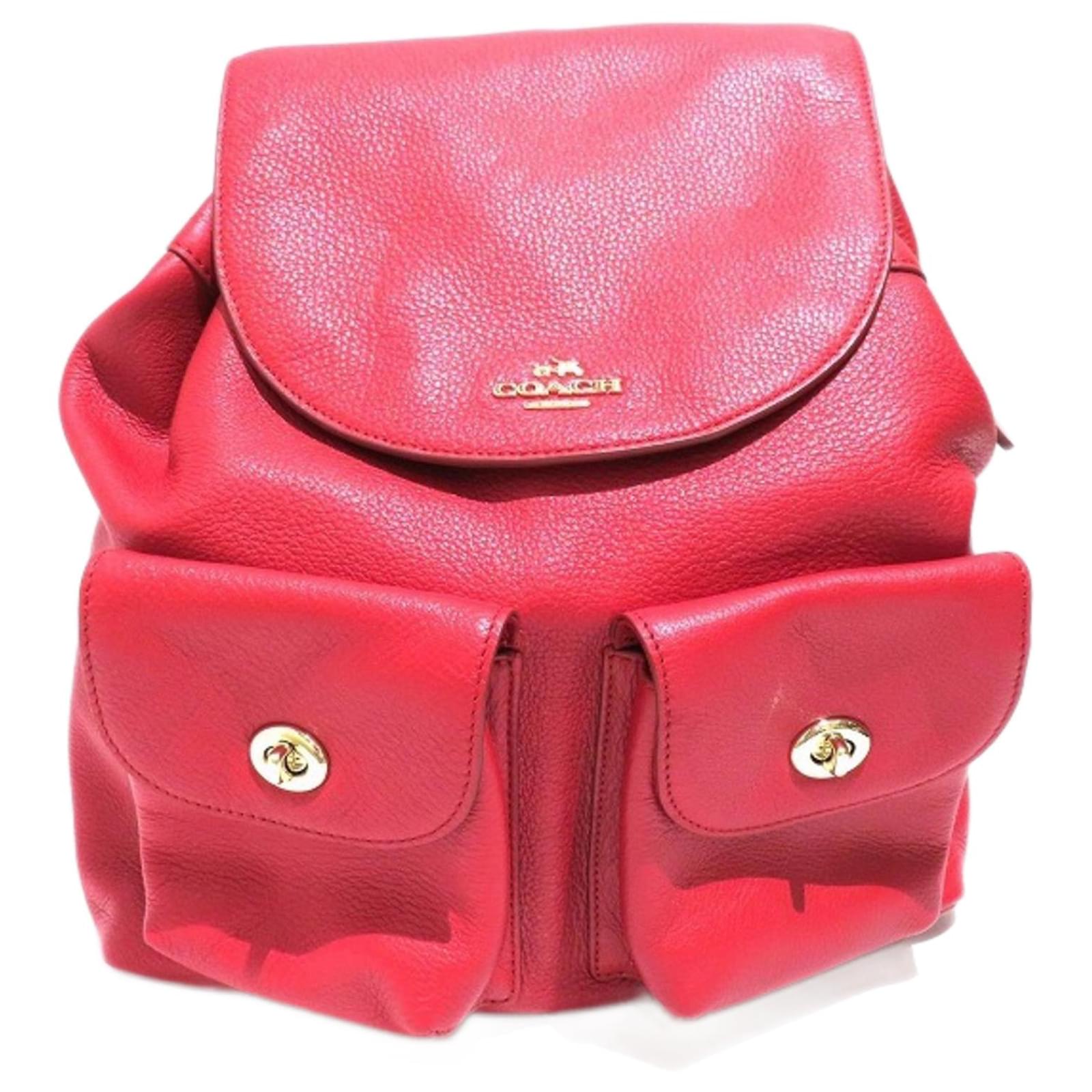 Coach Red Leather ref.737768 - Joli Closet