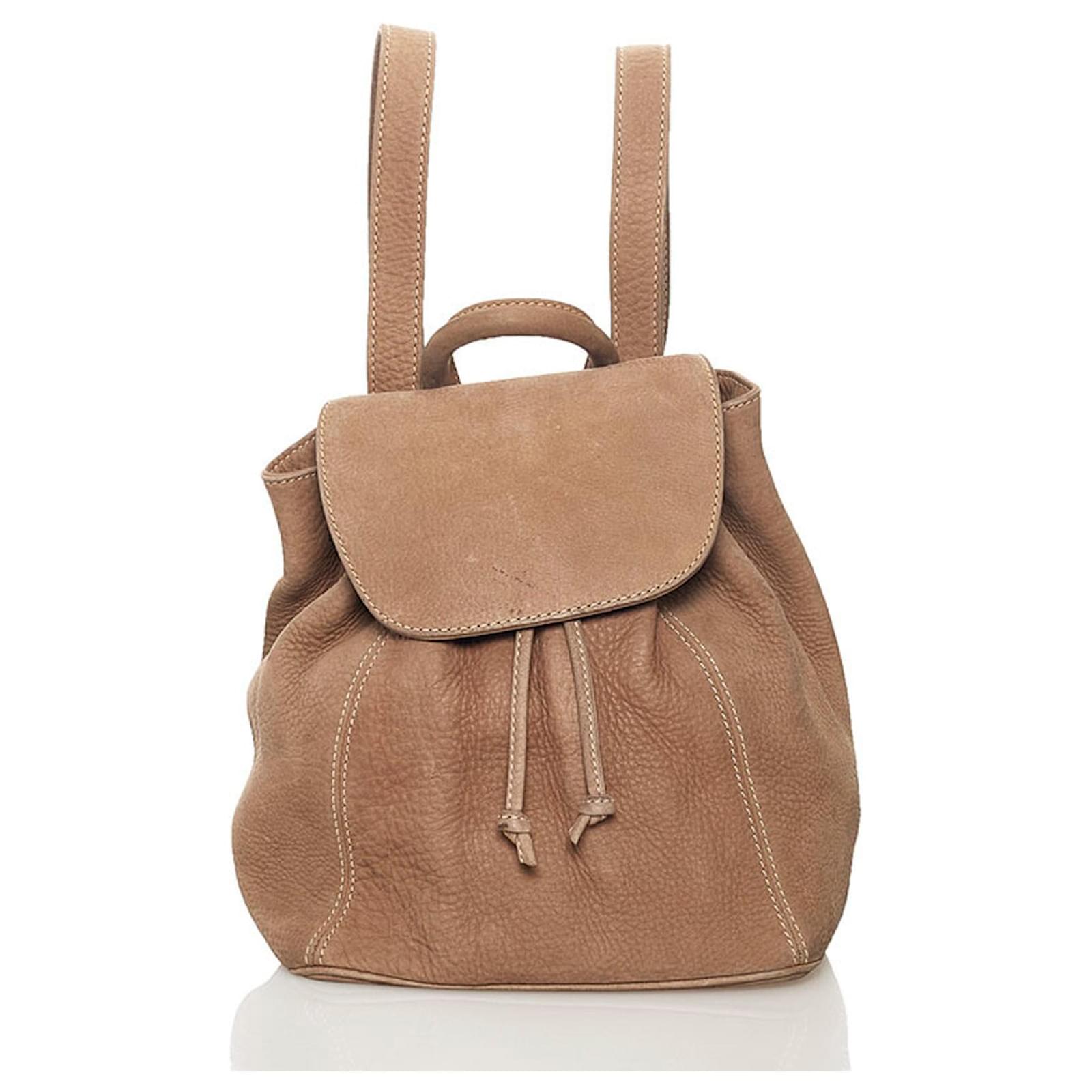 Backpacks Coach Beige Leather ref.JC737999 (Sold) - Joli Closet