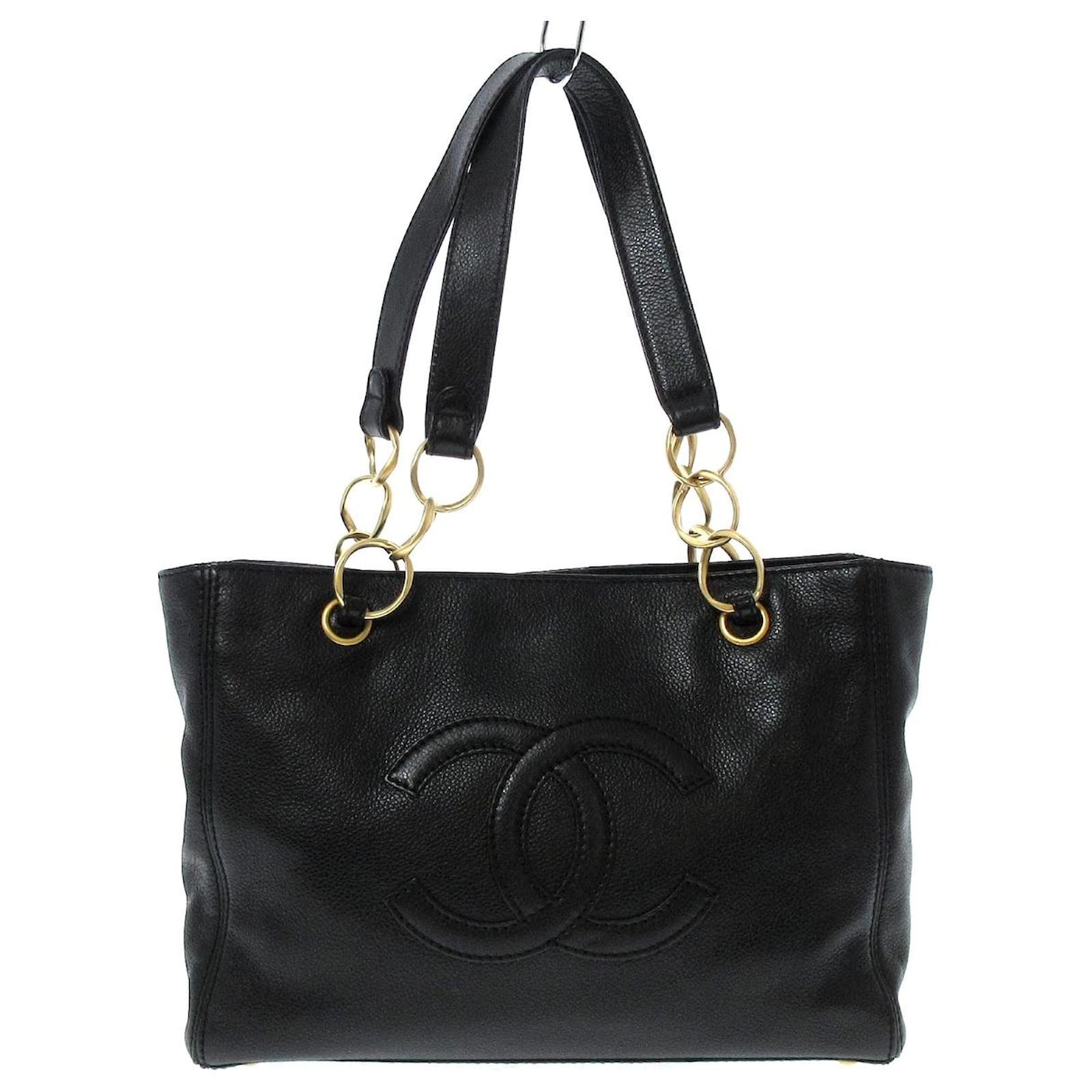 Chanel PST (Petite Shopping Tote) Black Leather ref.738000 - Joli Closet