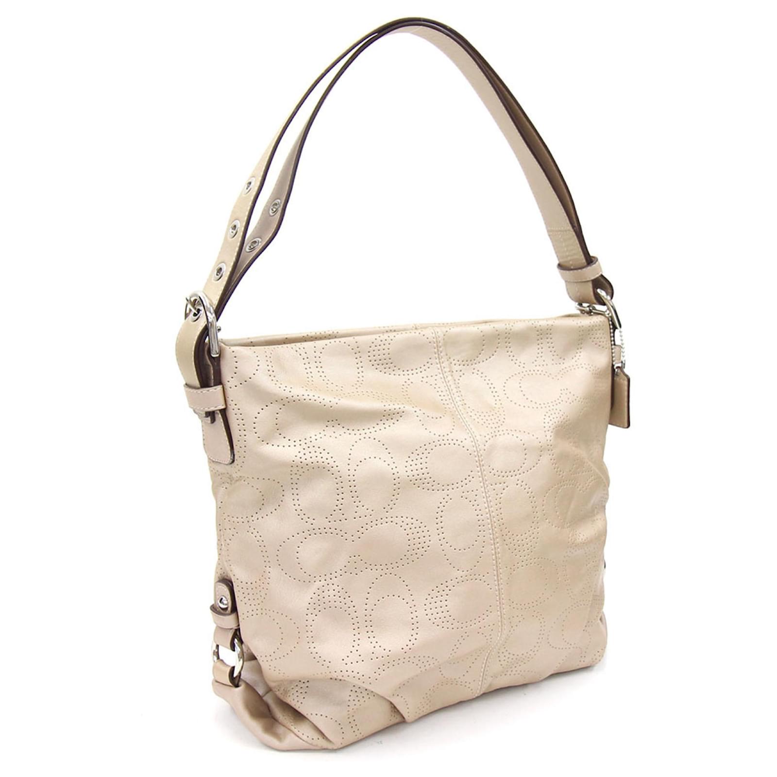 Coach Signature Beige Leather ref.739458 - Joli Closet