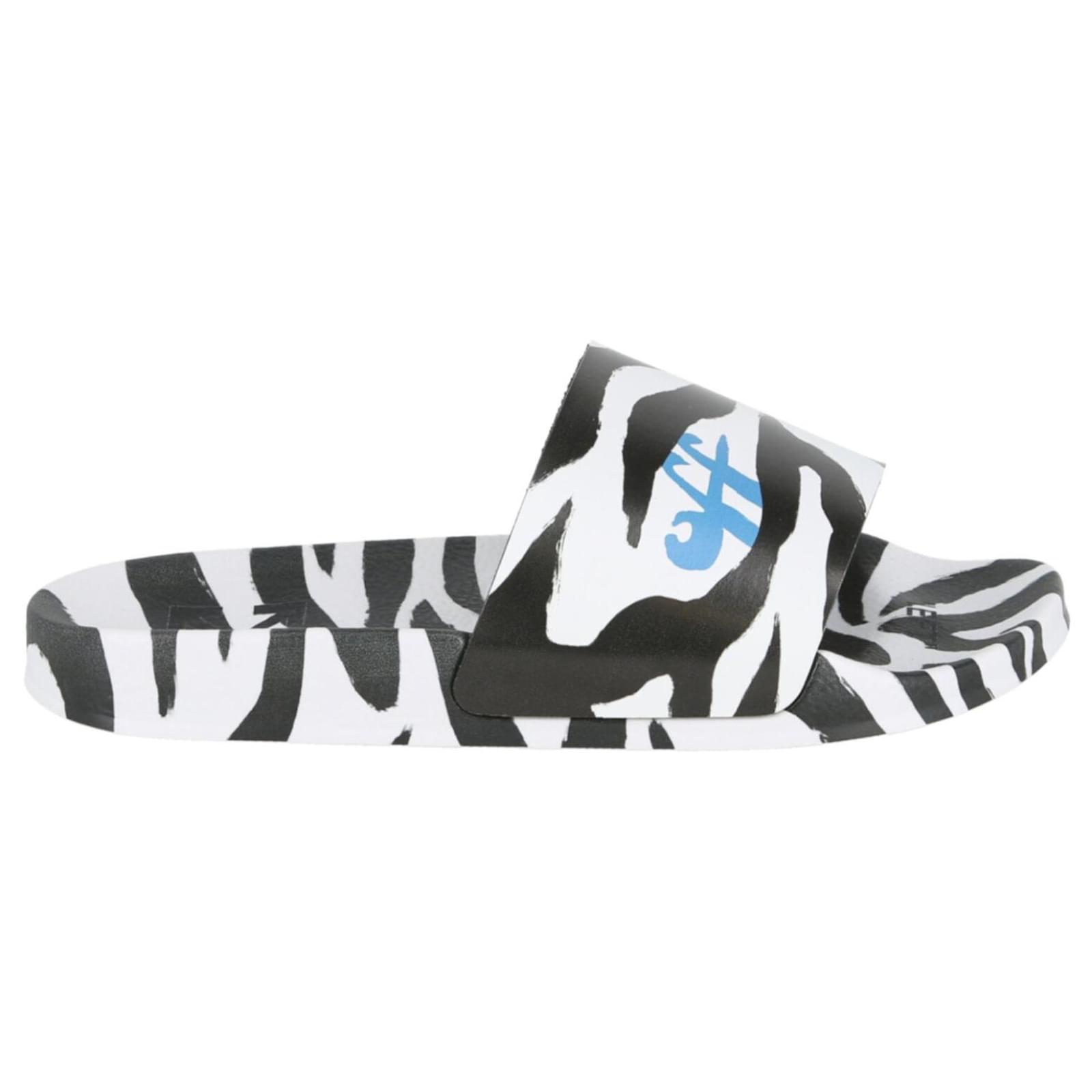 Off White Off-White Zebra Print Pool Slides Multiple colors ref.739780 ...
