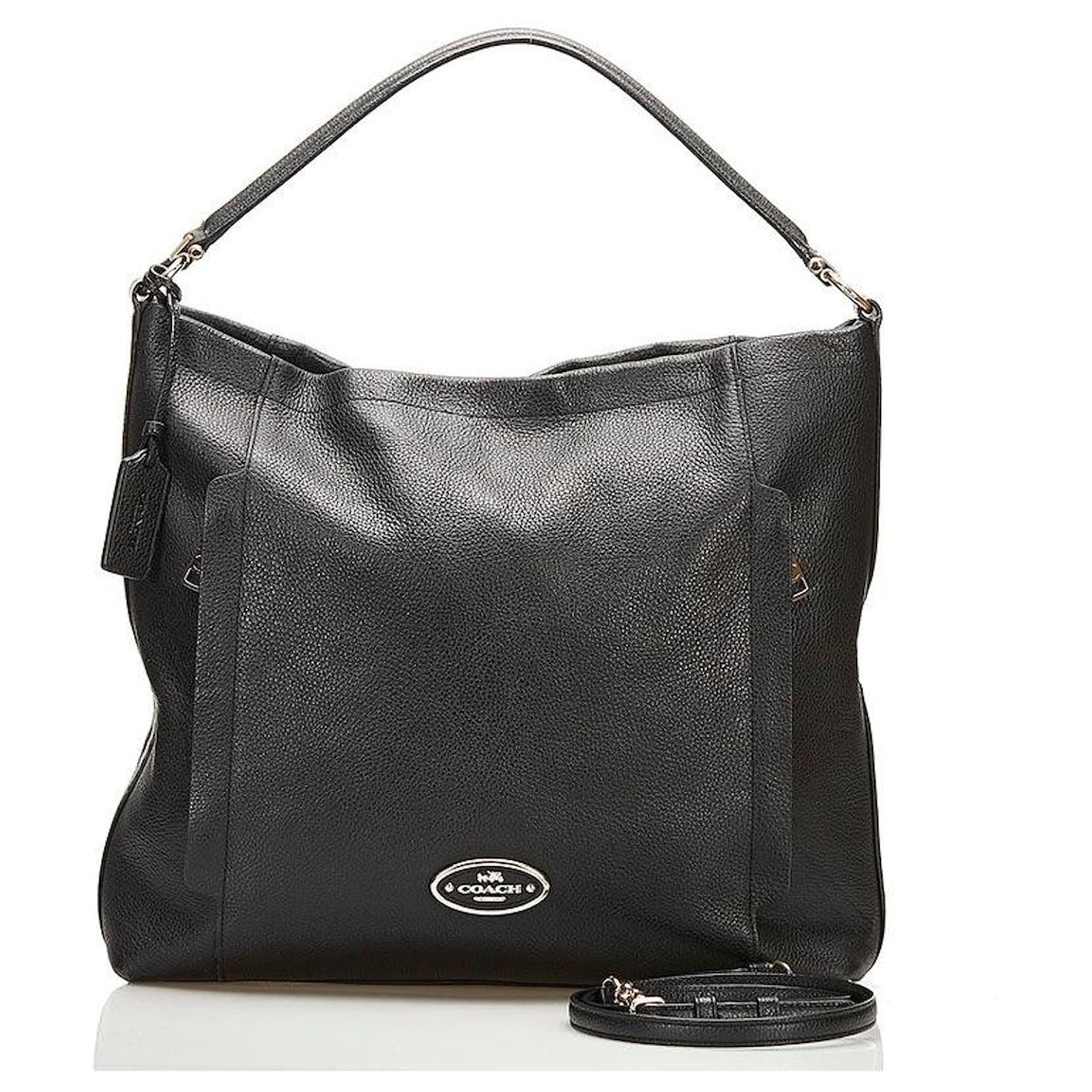 coach Sac à main en cuir noir Veau façon poulain ref.741020 - Joli Closet