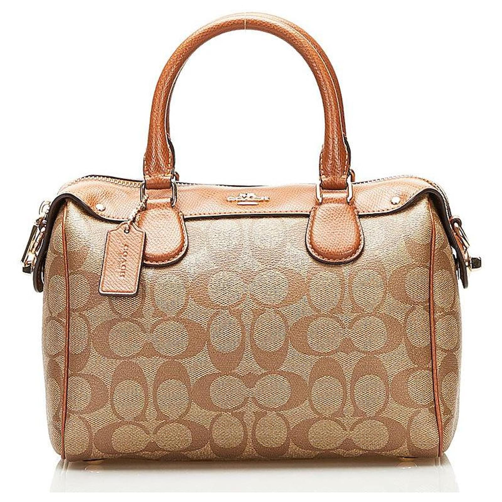 coach Signature Mini Bennett Sac à main marron Toile ref.741352 - Joli ...
