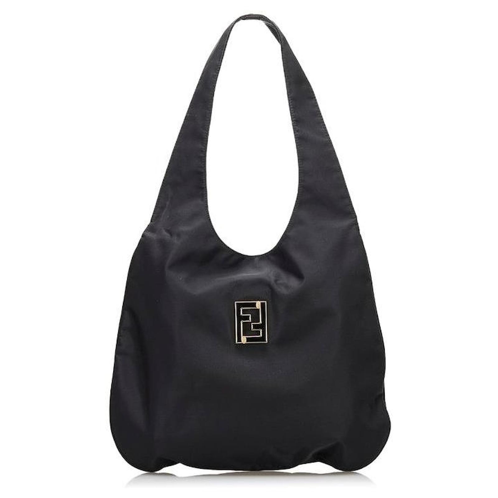 fendi Nylon Hobo Bag black ref.741355 - Joli Closet