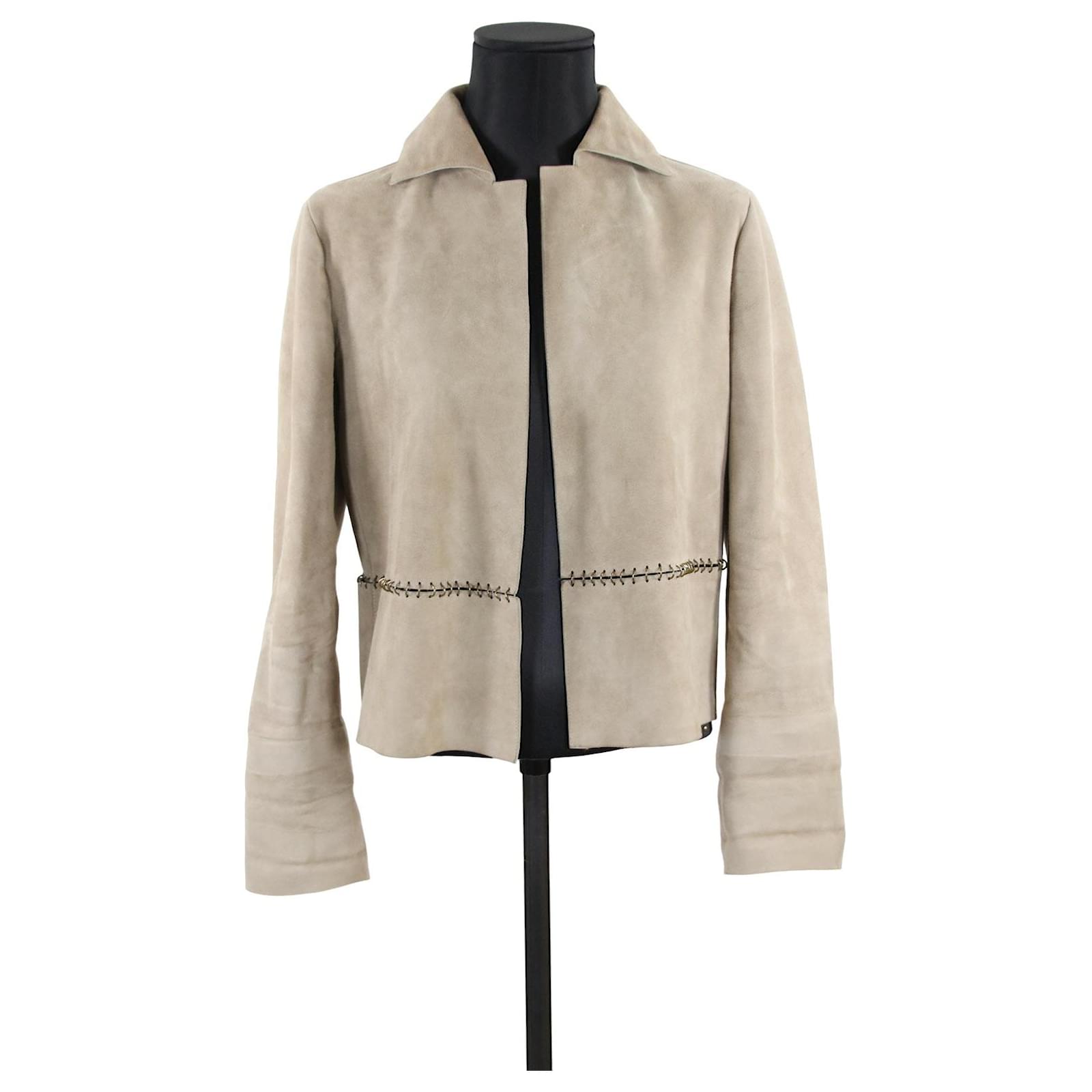 Cerruti 1881 Cerruti jacket 38 Grey Leather ref.742946 - Joli Closet