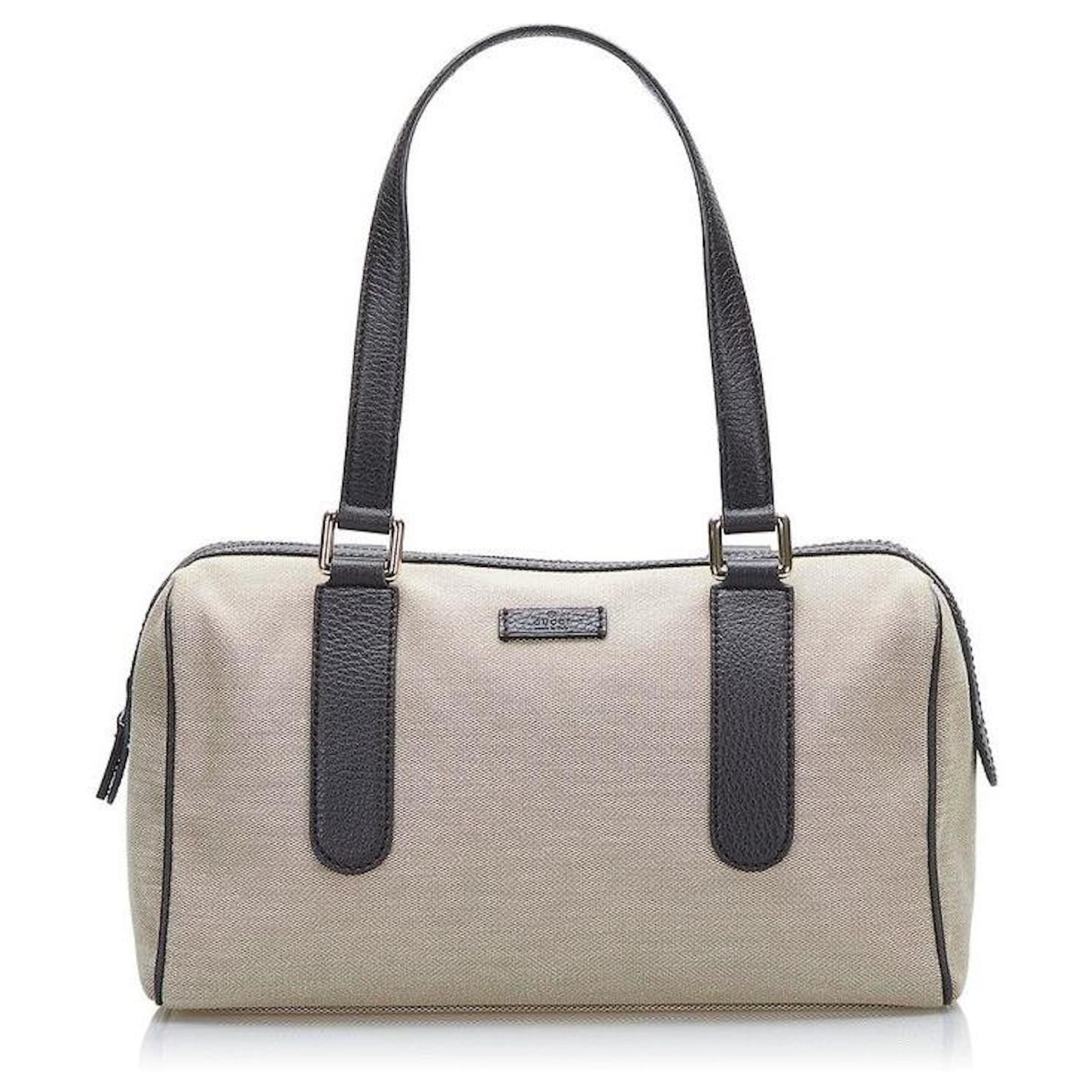 gucci Canvas Boston Bag beige Cloth ref.743339 - Joli Closet