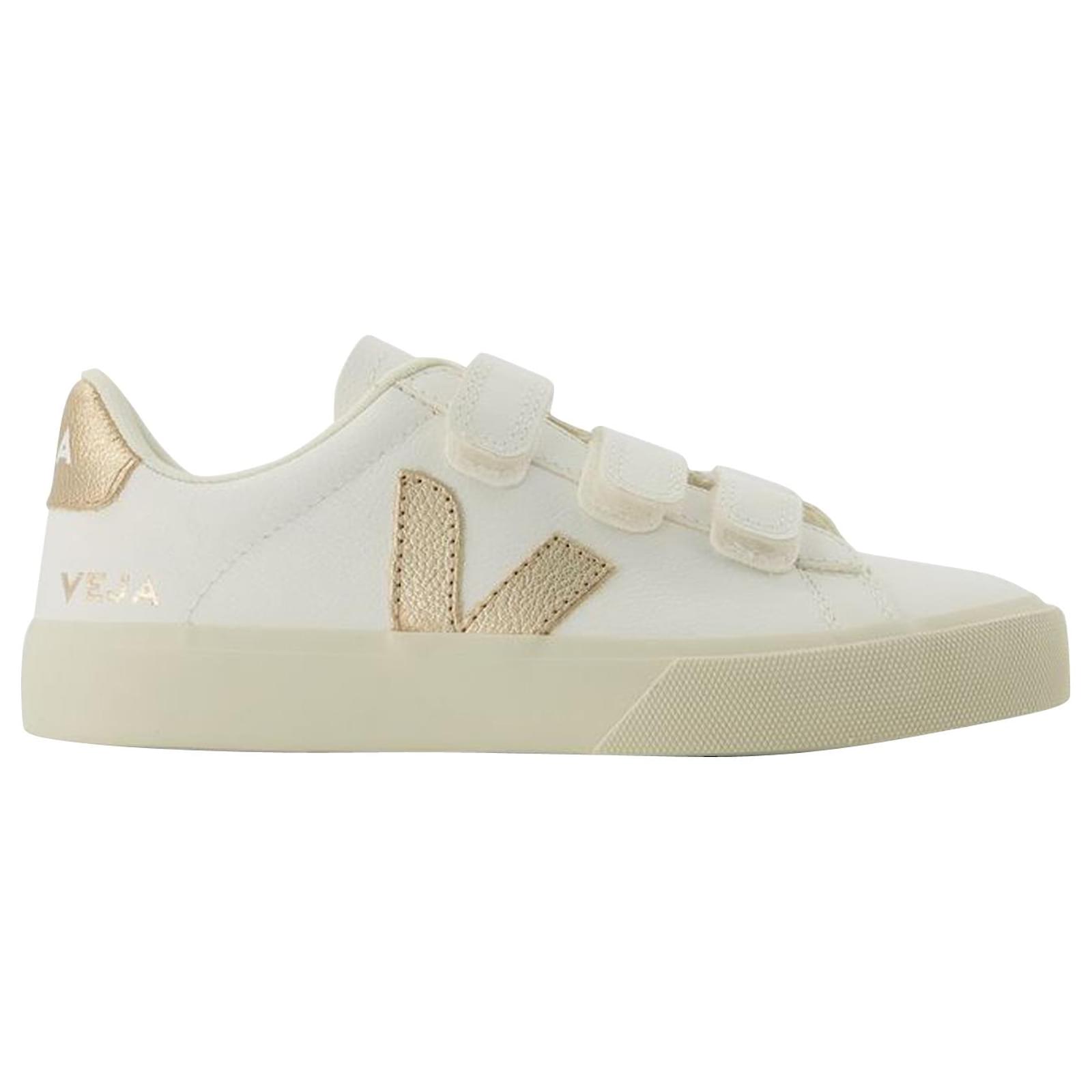 Recife Logo Sneakers - Veja - Leather - White Platine (Sold) - Joli Closet
