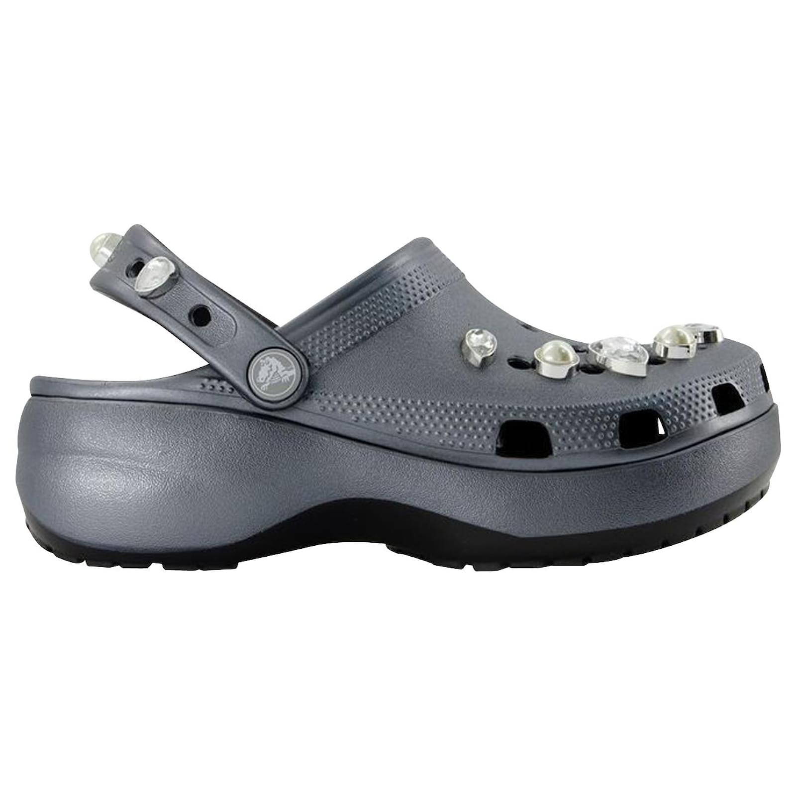 Autre Marque Classic Platform Crystal/Pearl Clogs in Black EVA ref ...