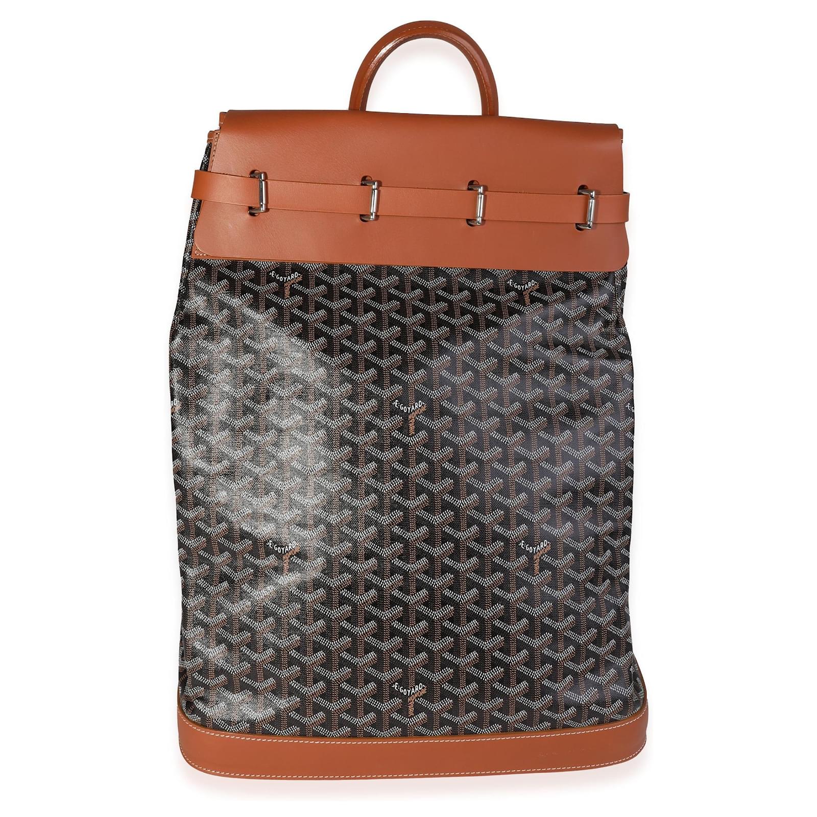 Goyard Black Ine & Brown Leather Steamer Bag ref.744285 - Joli Closet