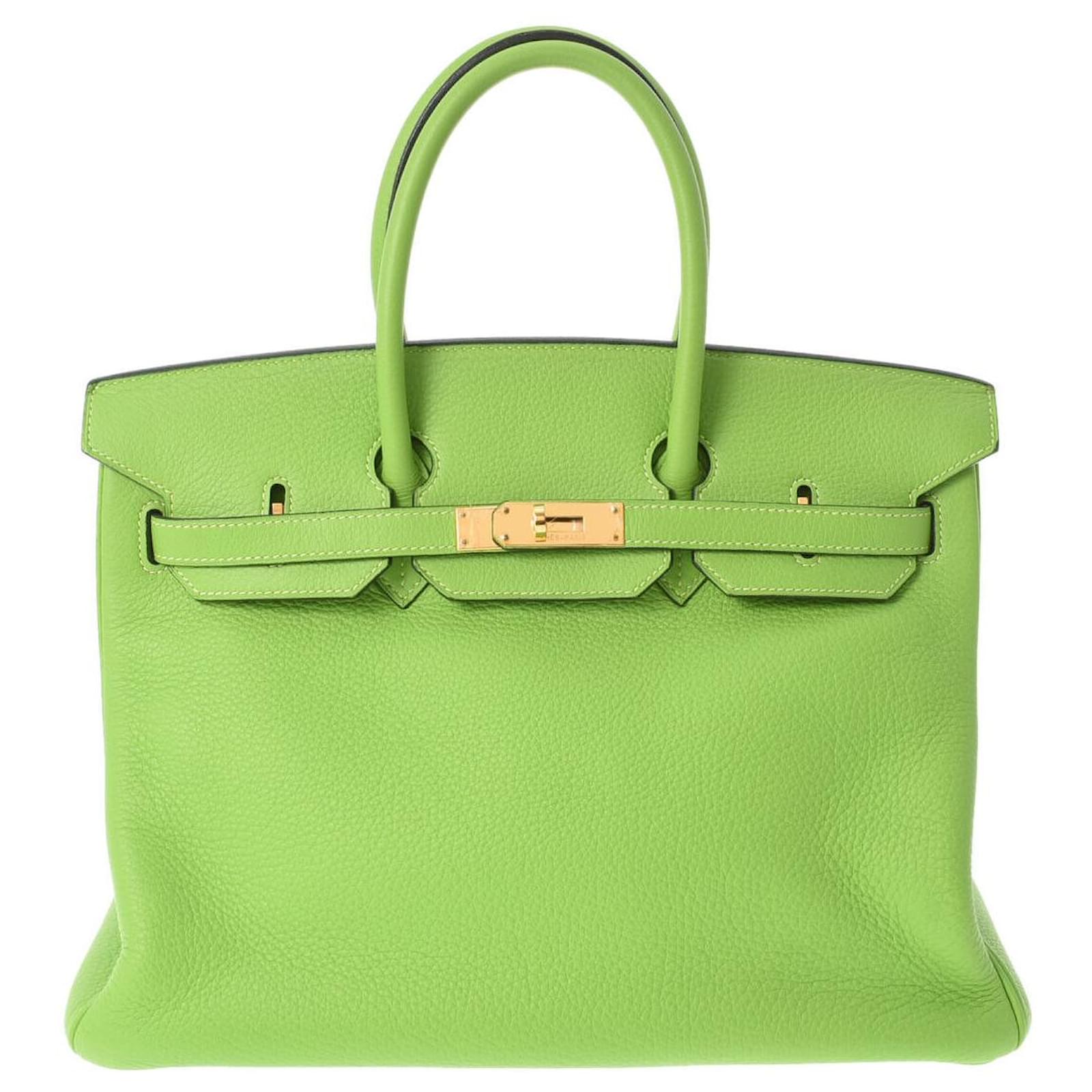 Hermès HERMES BIRKIN 35 Green Leather ref.745283 - Joli Closet