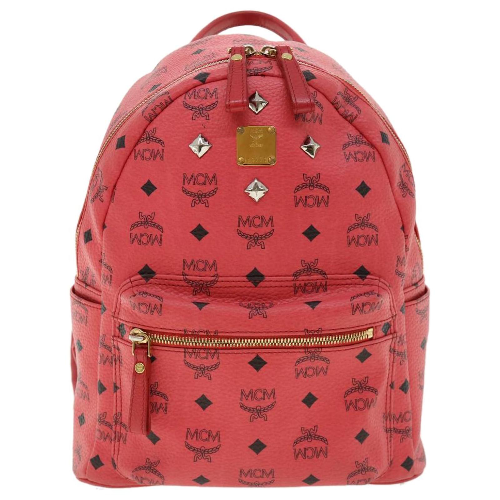 MCM Stark Visetos Pink Cloth ref.745761 - Joli Closet