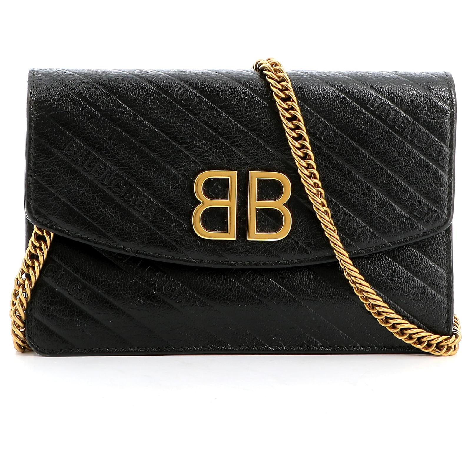 Balenciaga BB Logo Black Leather ref.745894 - Joli Closet