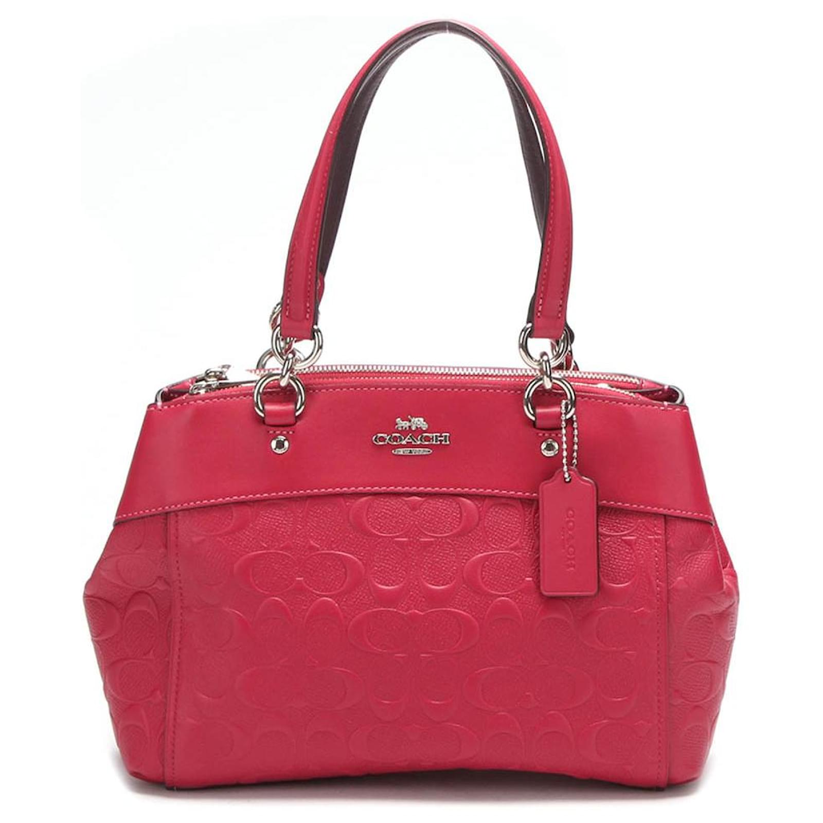 Coach Brook Carry All Red Leather ref.746809 - Joli Closet